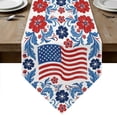 American Flag Table Runner Linen Burlap Table Runner 48 Inches Long 4 ...