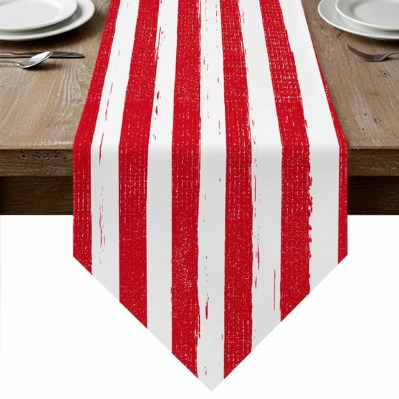 American Flag Table Runner Linen Burlap Table Runner 48 Inches Long ...