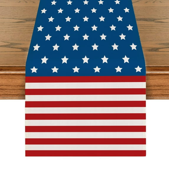 American Flag Table Runner, Modern Minimalism Table Throw Tablecloth ...