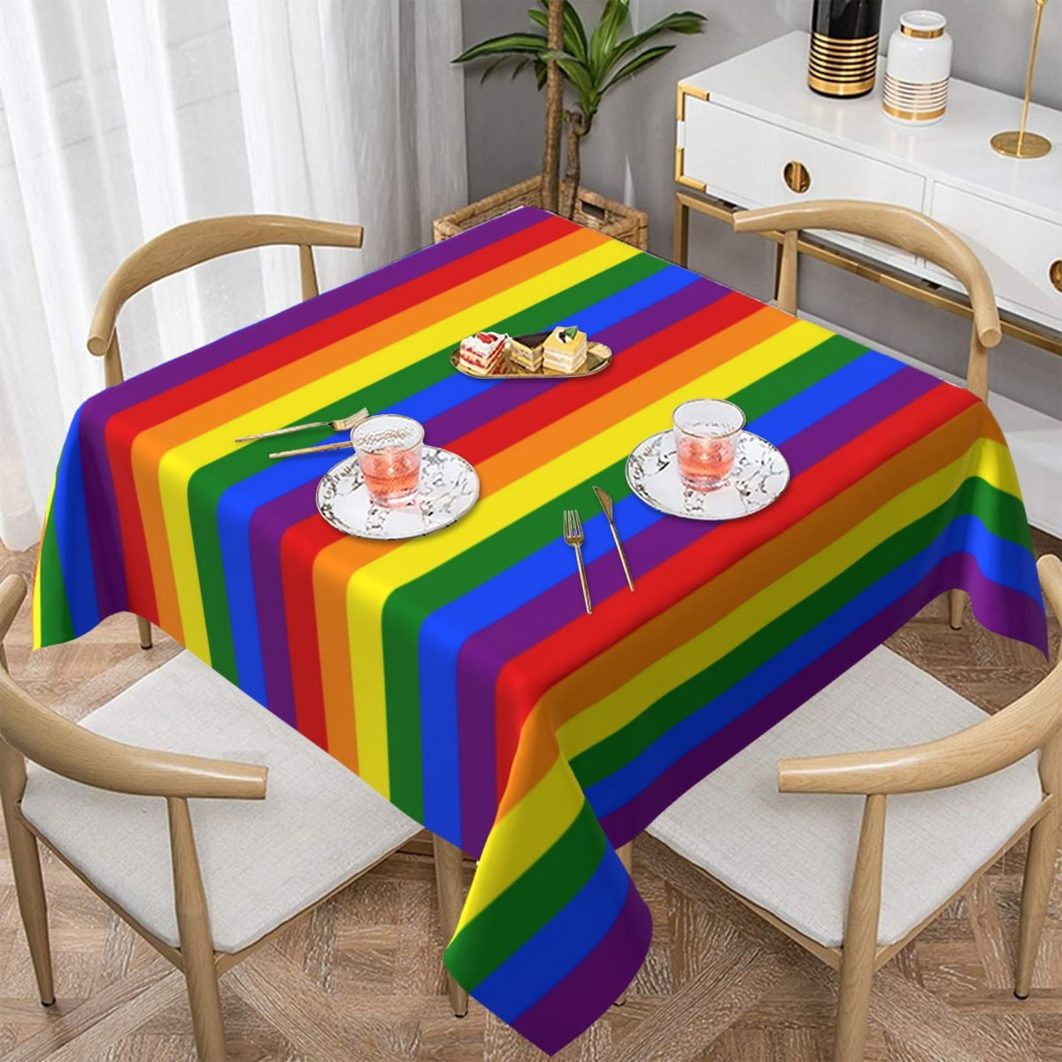 American Flag Tablecloth Patriotic White Stars Print ration Desk Table ...