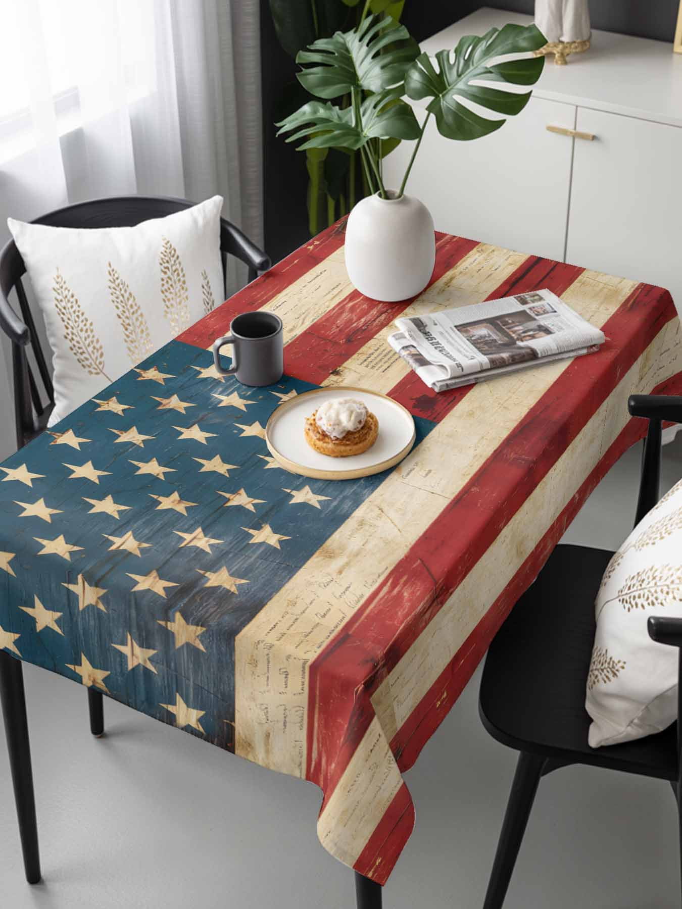 American Flag Tablecloth Rectangle Table Cloth 60x120,Waterproof ...