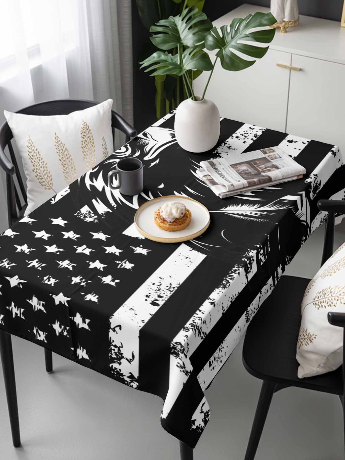 American Flag Tablecloth Rectangle Table Cloths 54x108, Waterproof ...