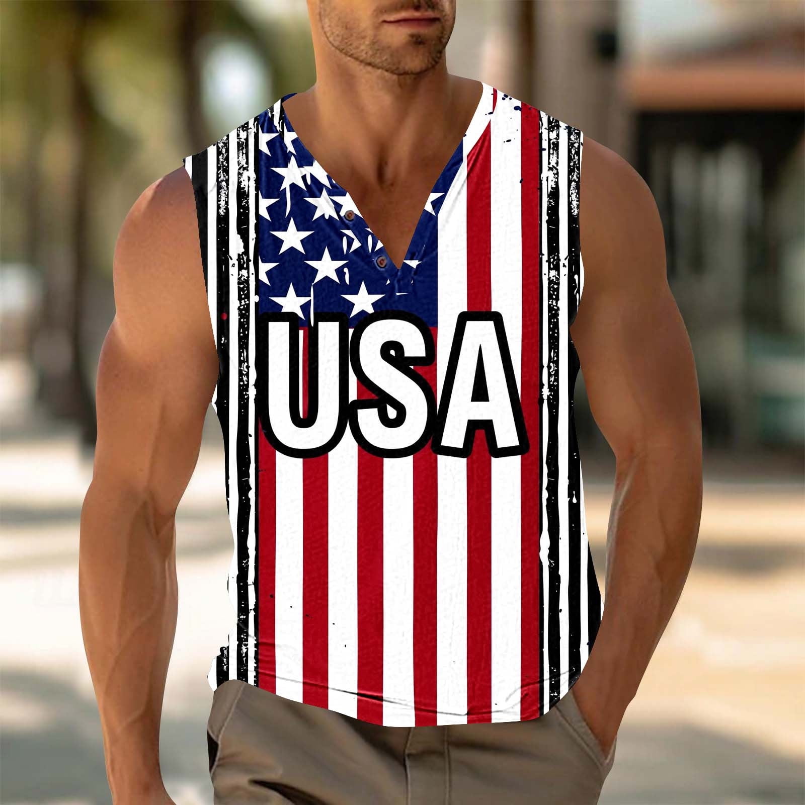 American Flag Tank Red White and Blue Tank Tops American Flag Tank Mens ...