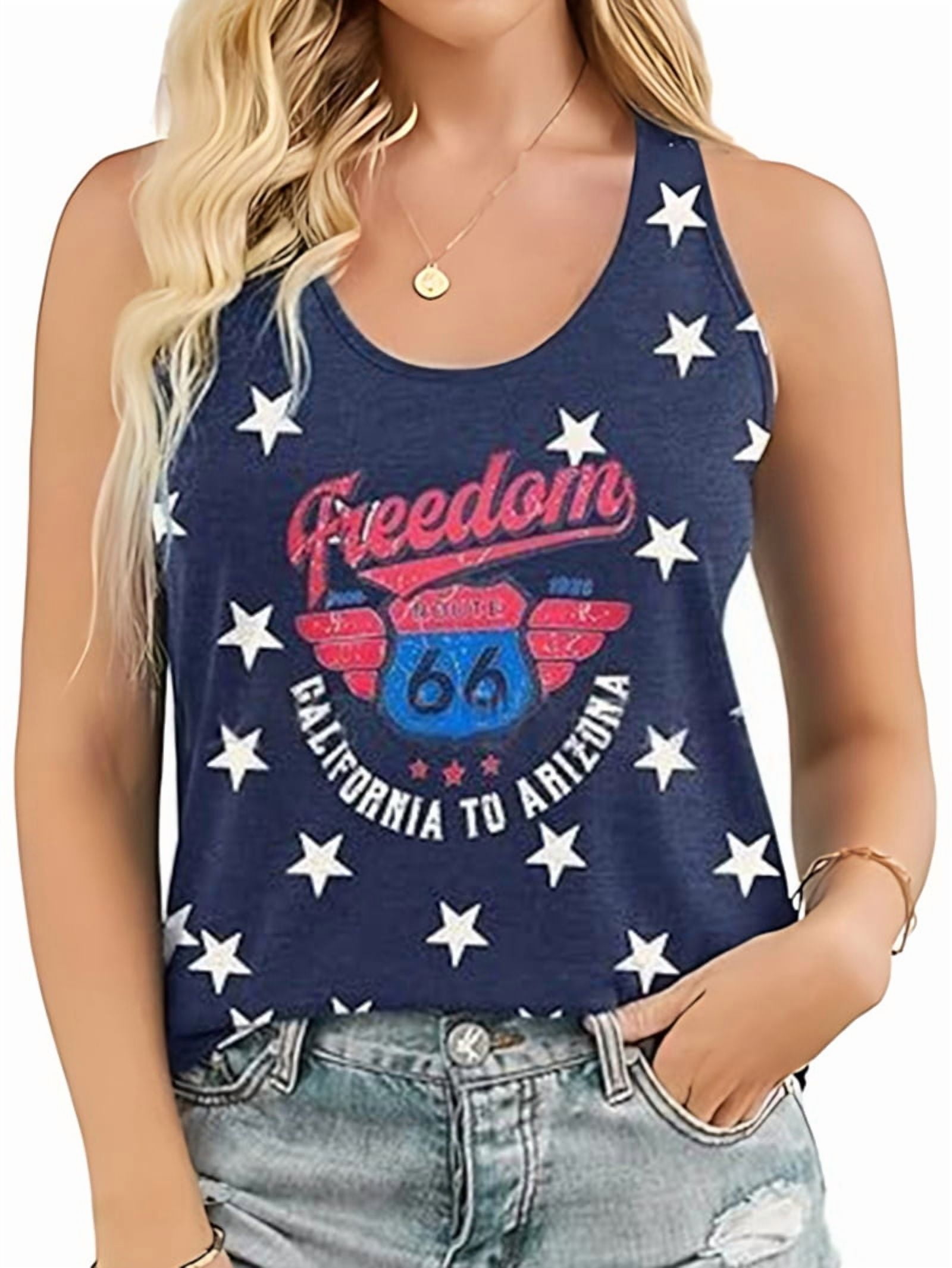 American Flag Tank Top Women 4th of July Tanks Tops for Womens USA Flag ...