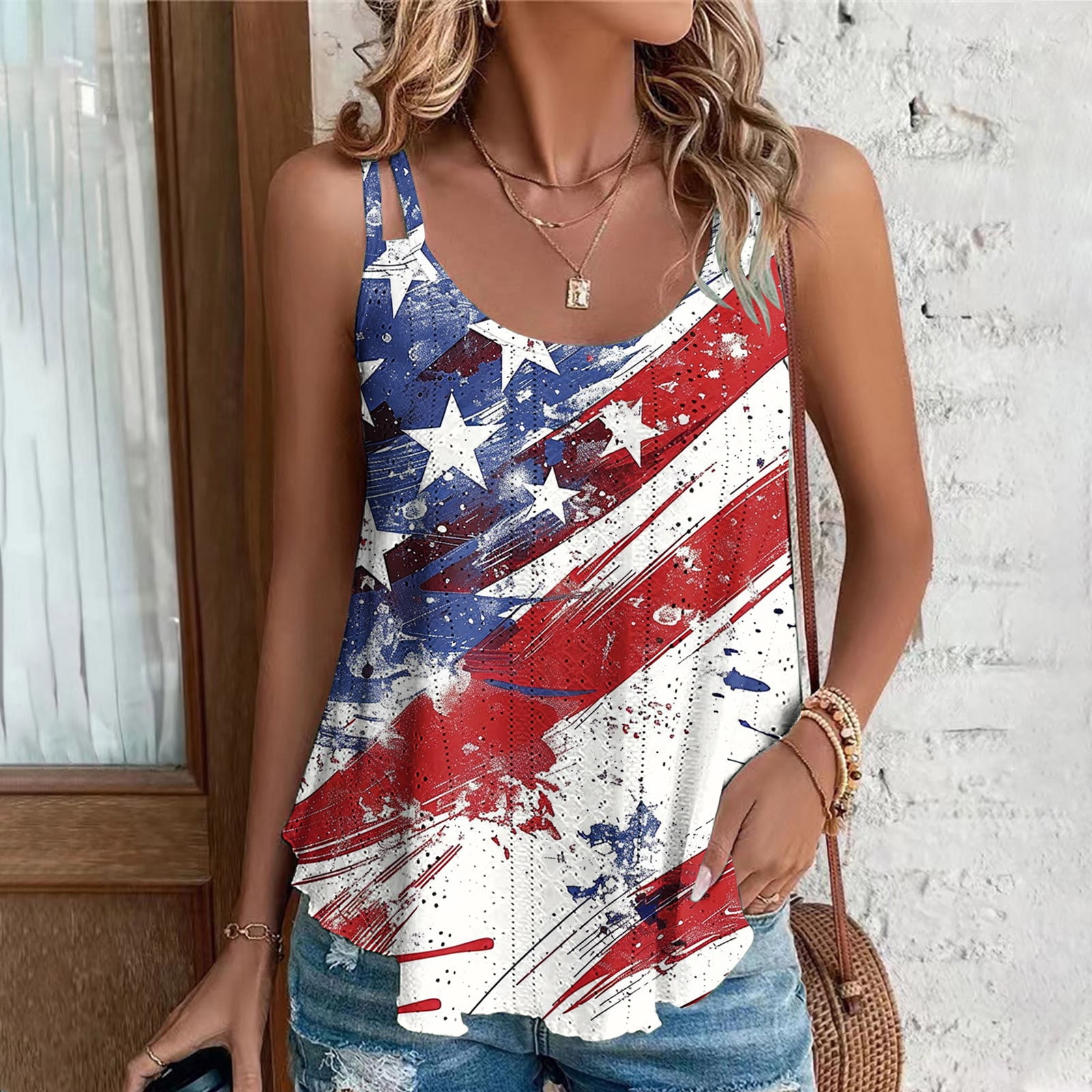 American Flag Tank Top Womens Red White and Blue Tank Top for Women ...