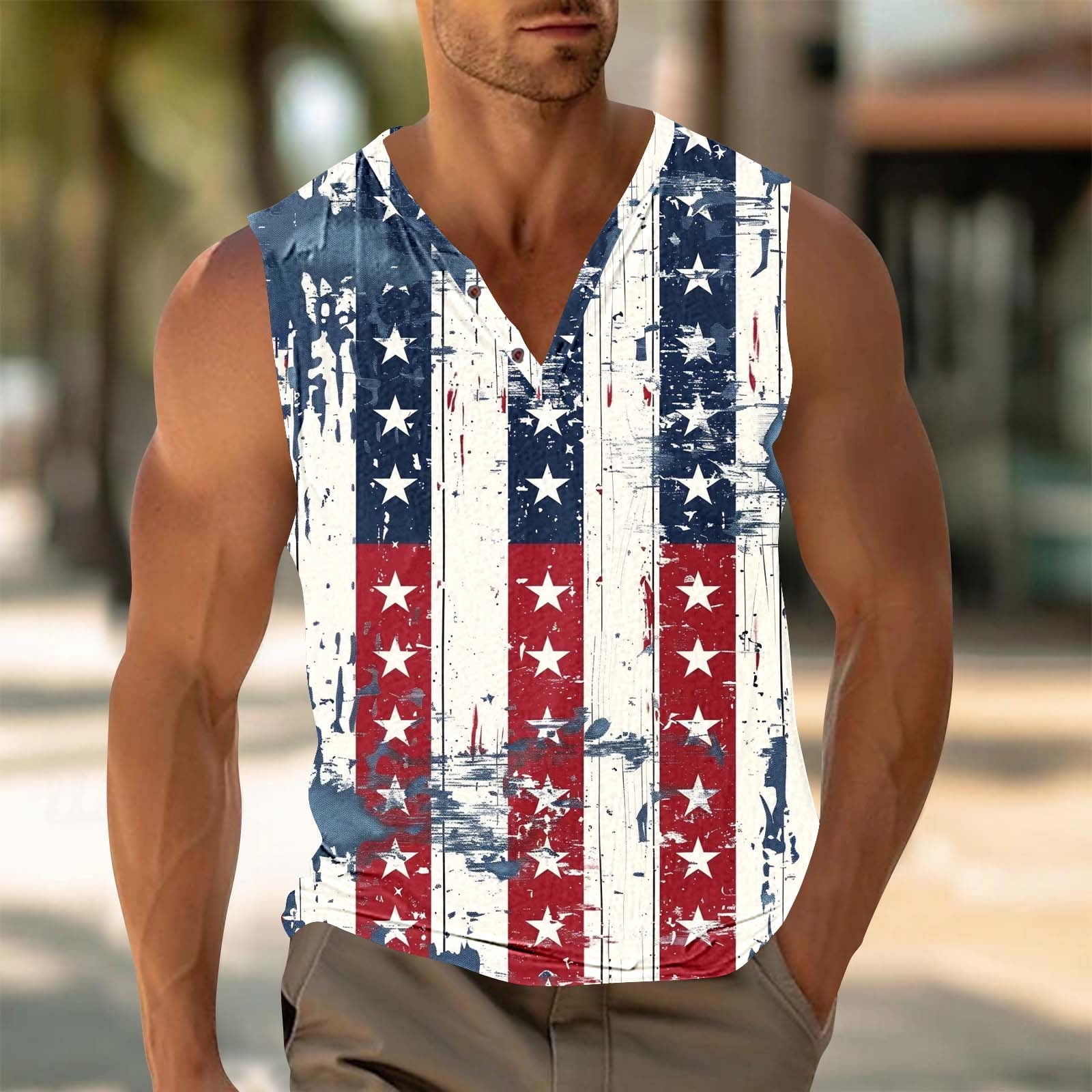 American Flag Tank Tops for Men 4th of July Tank Top Mens Patriotic ...