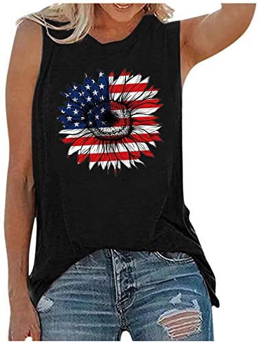 American Flag Tank Tops Women 4th of July Tank Tops Shirts Independence ...
