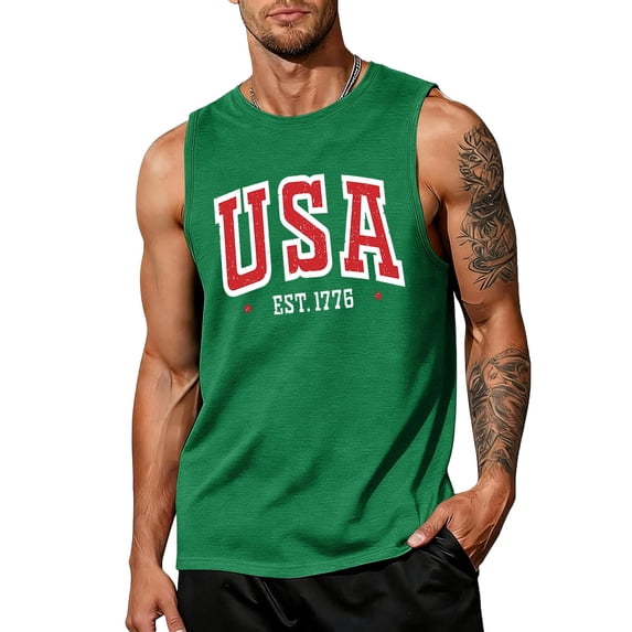 American Flag Tank Tops for Men 4th of July Shirts USA Muscle ...