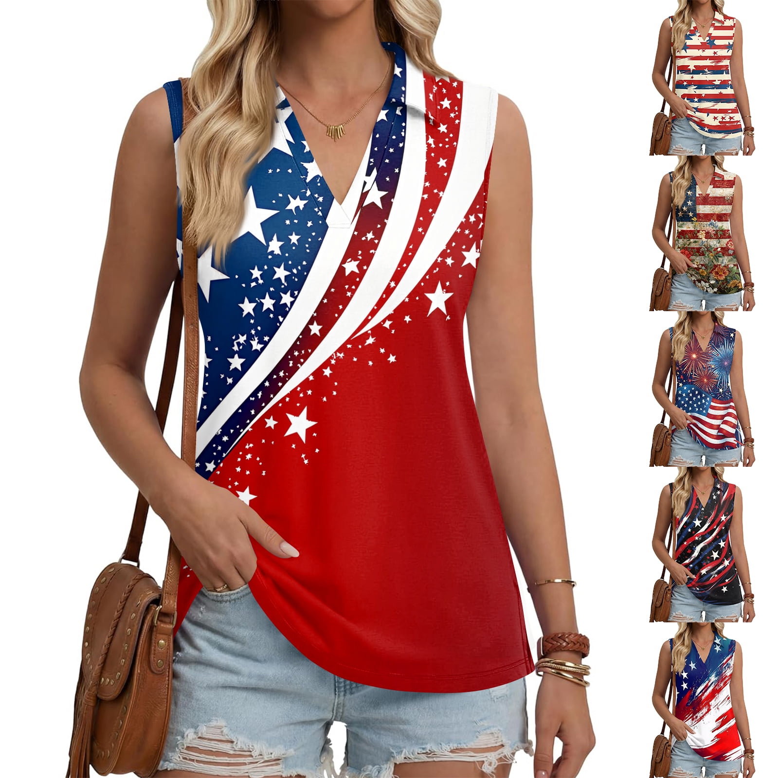 American Flag Tank Tops for Women Casual Summer Clothes 2026 Sleeveless ...