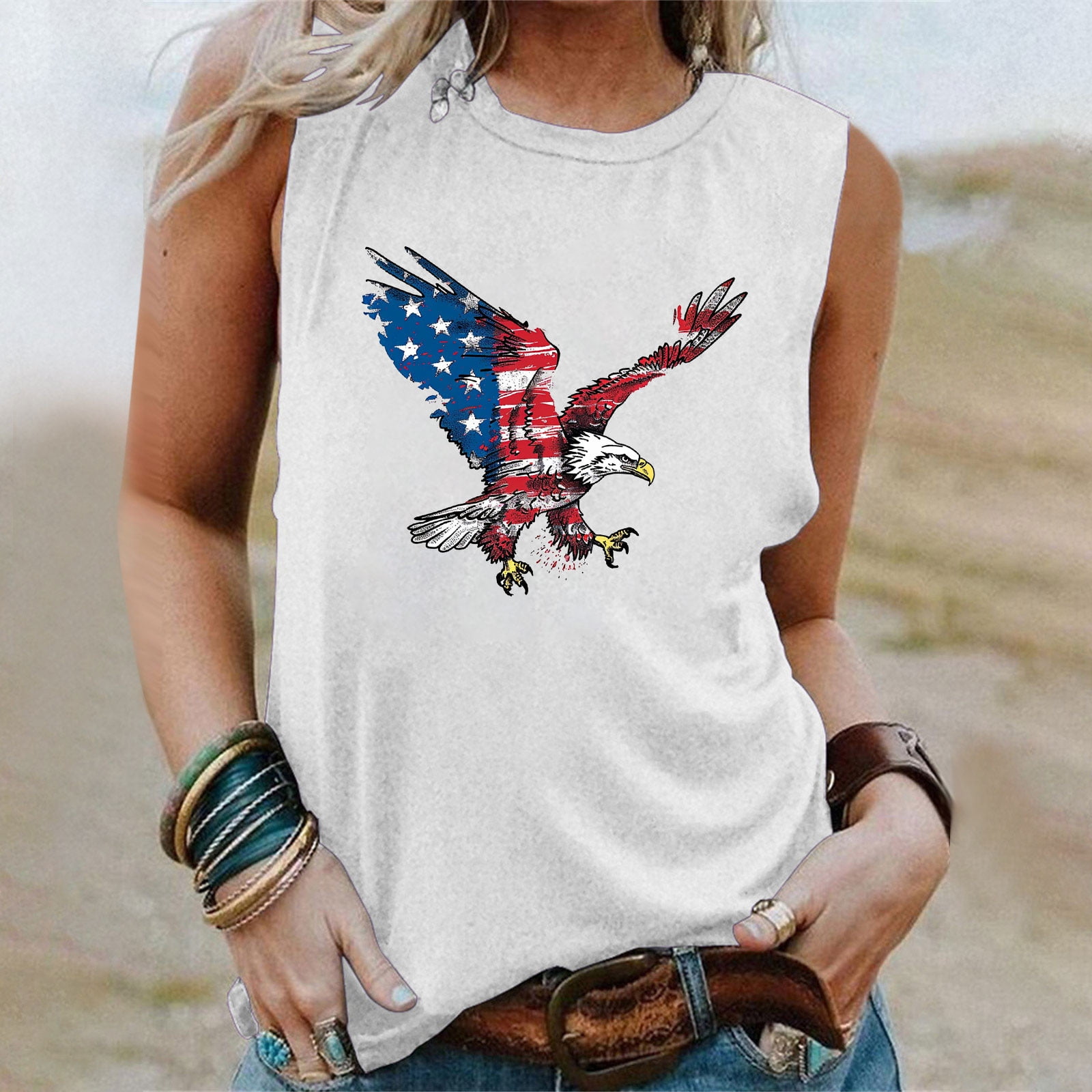 American Flag Tank for Women Red White and Blue Tanks Red White and ...