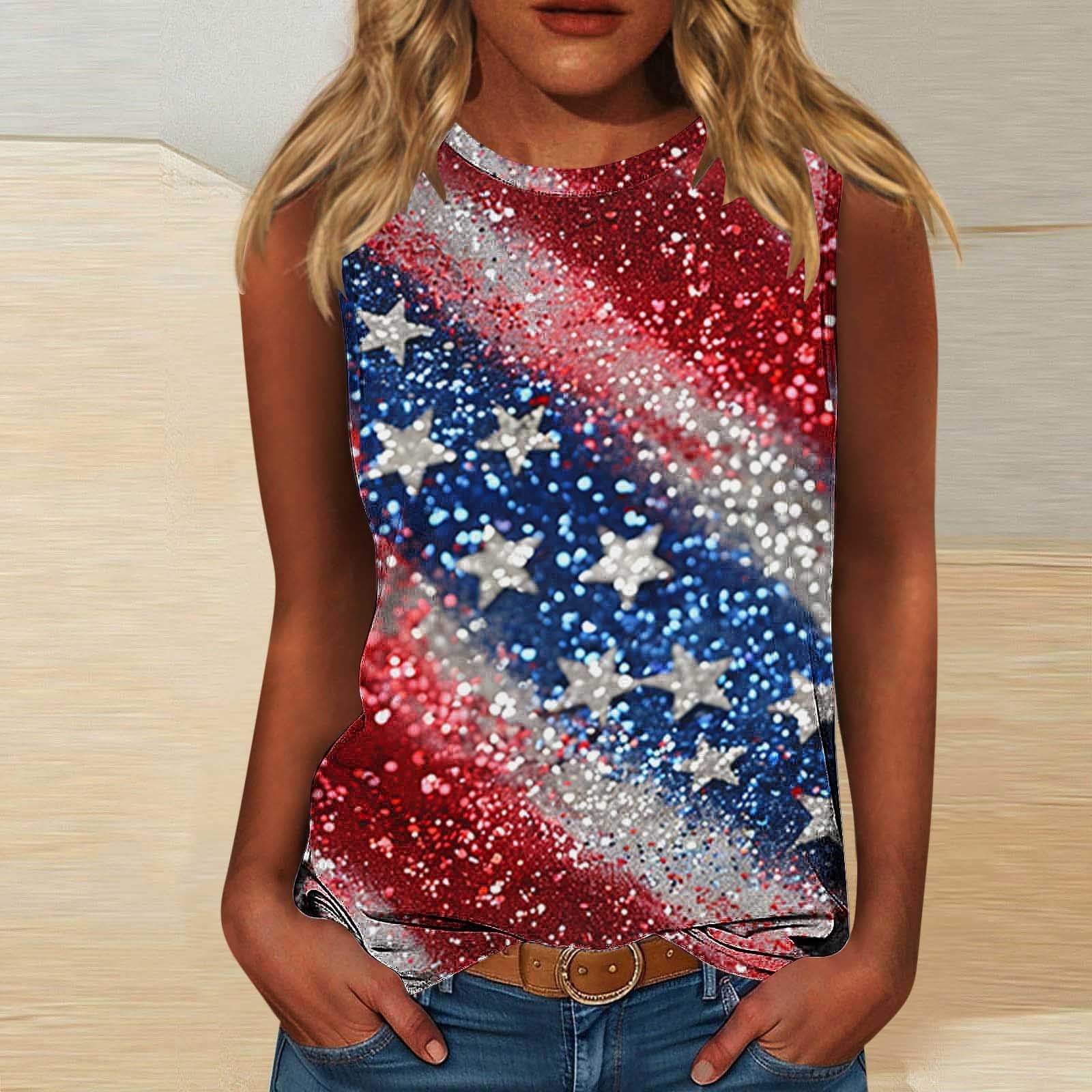 American Flag Tanks American Flag Tank Tops for Women Womens Red White ...