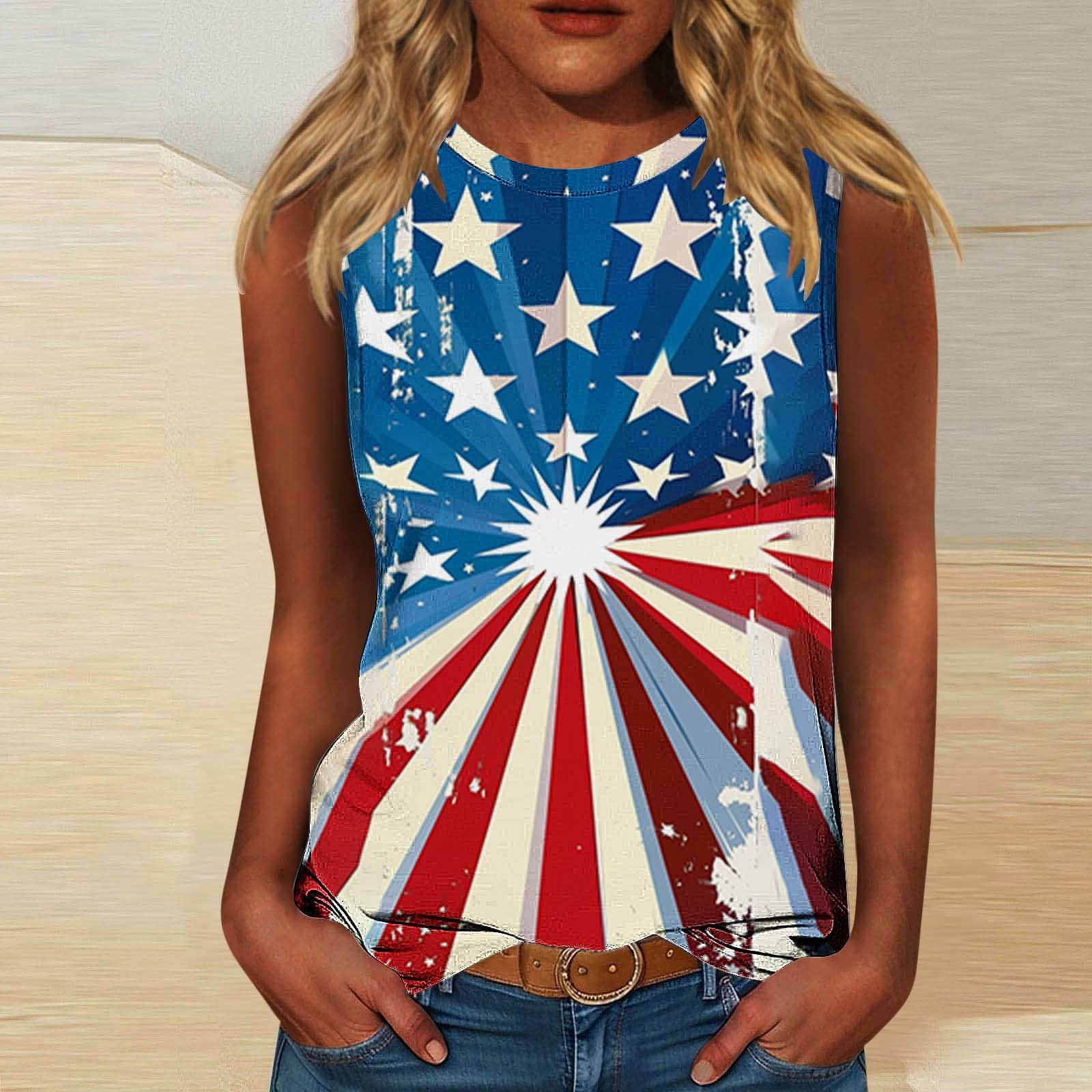 American Flag Tanks American Flag Tank Tops for Women Womens Red White ...