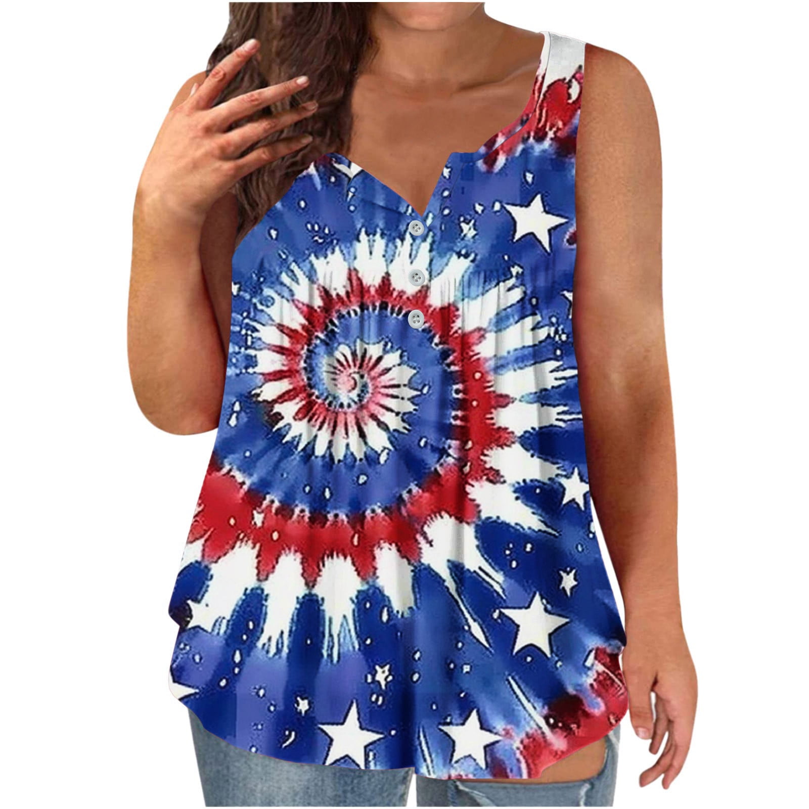 American Flag Tanks Red White and Blue Womens Tanks Women Fourth of ...