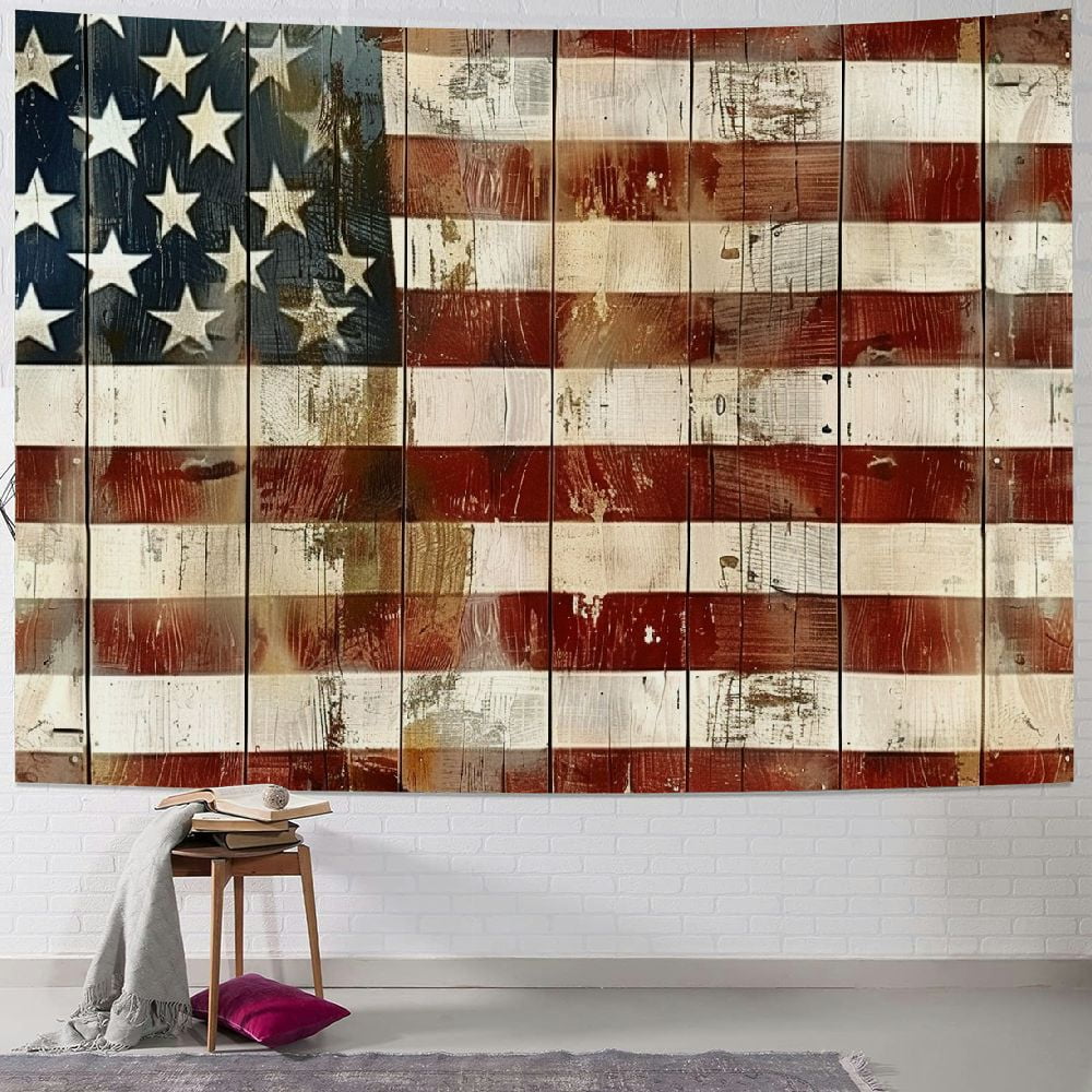 American Flag Tapestry Wall Hanging Vintage Retro Stars and Stripes USA ...