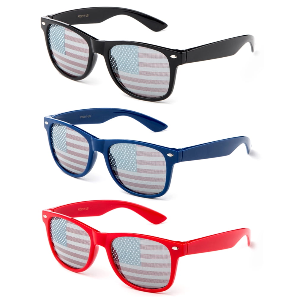 American Flag Team USA Patriotic Design Plastic Shades Party Props ...