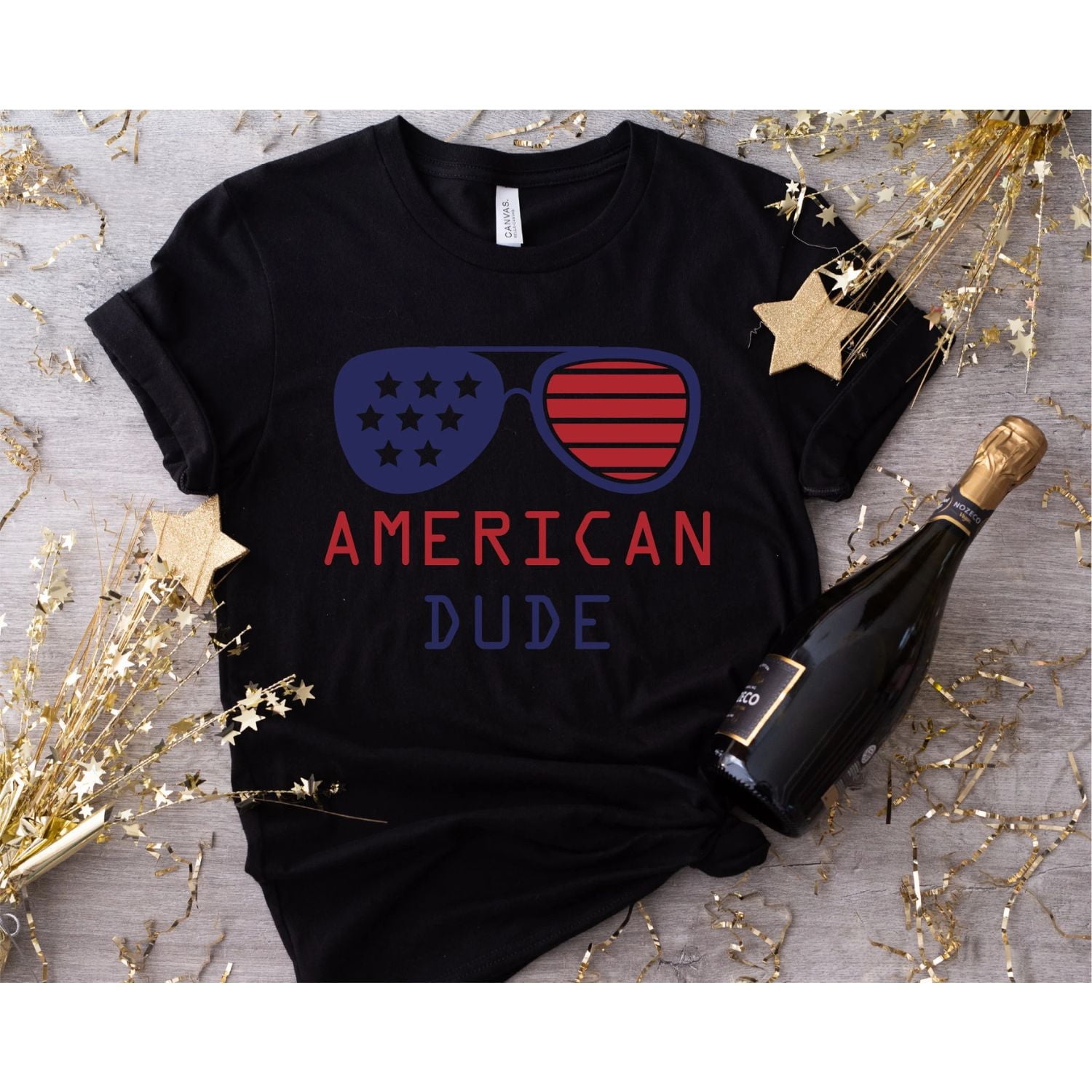 American Flag Tee for Summer, Patriotic July 4th Graphic Shirt ...