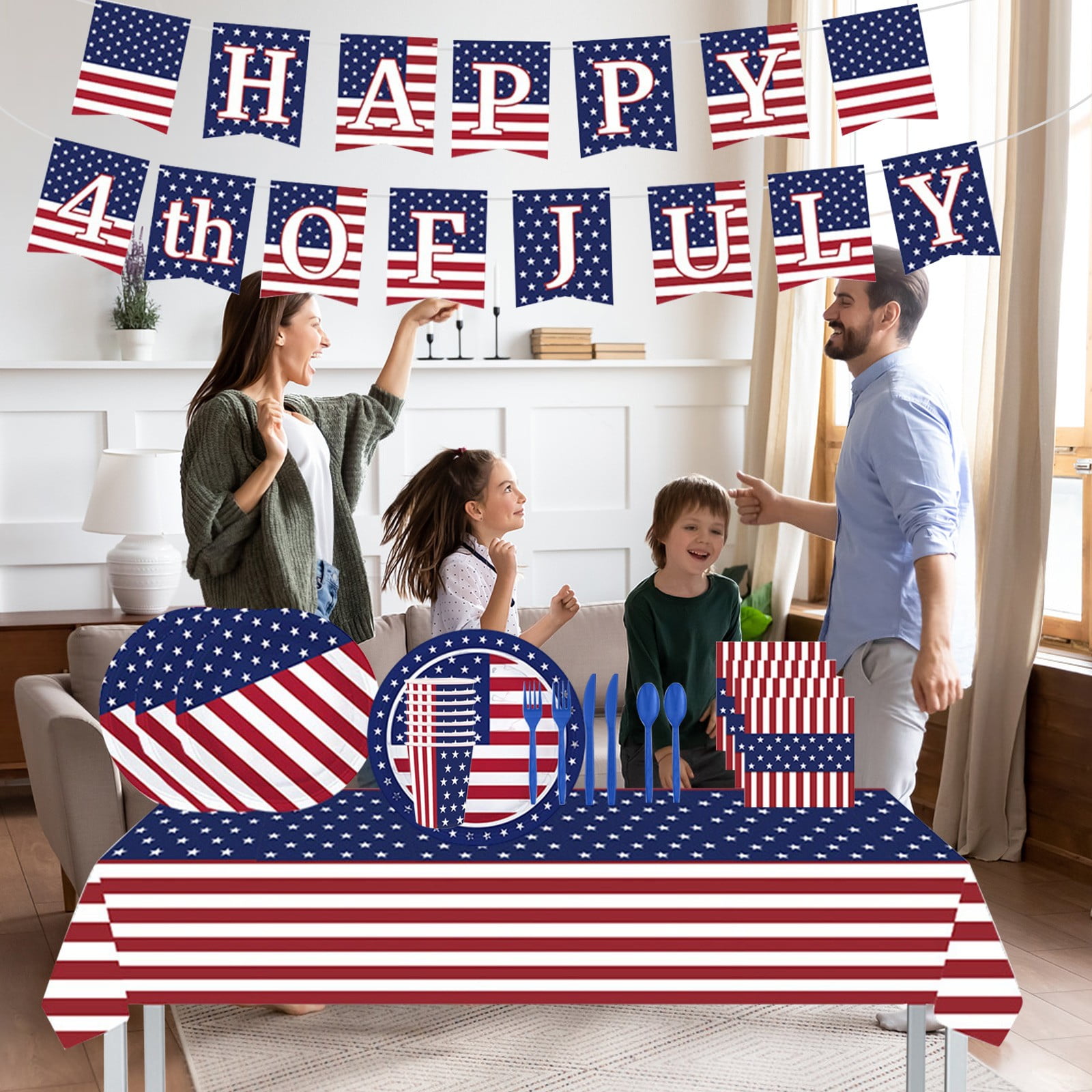 American Flag Themed Party Decorations,Patriotic Party Supplies ...
