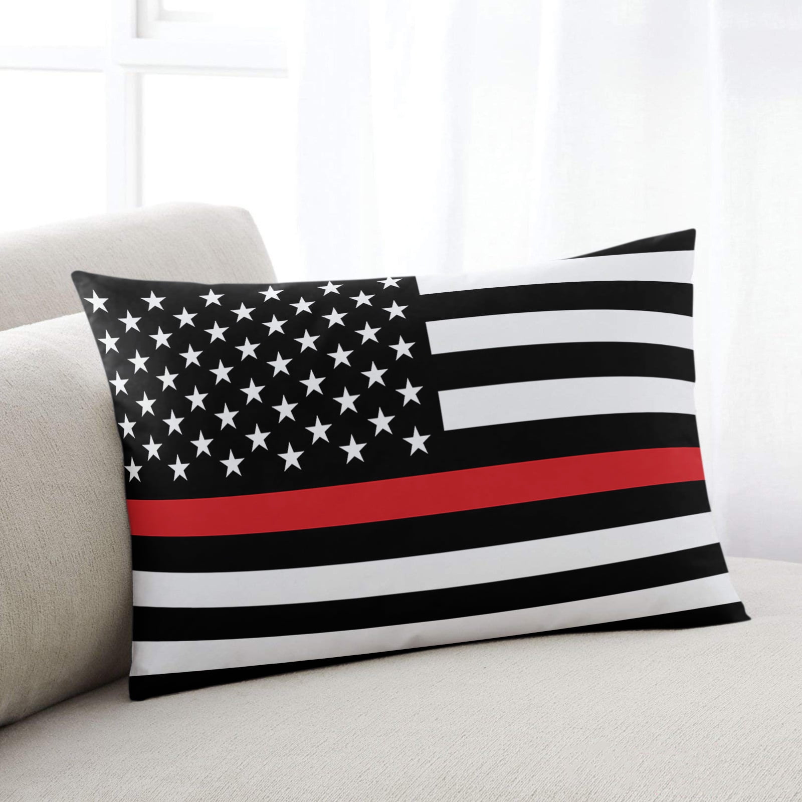 American Flag Throw Pillow Cover Case, Couch Sofa Bed Pillowcase, Soft ...