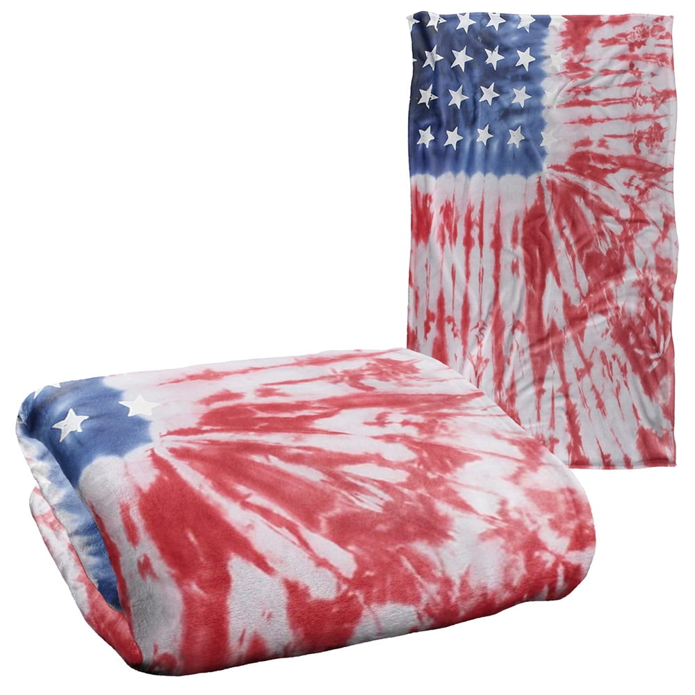 American Flag Tie Dye Silky Touch Super Soft Throw Blanket 36' x 58 ...