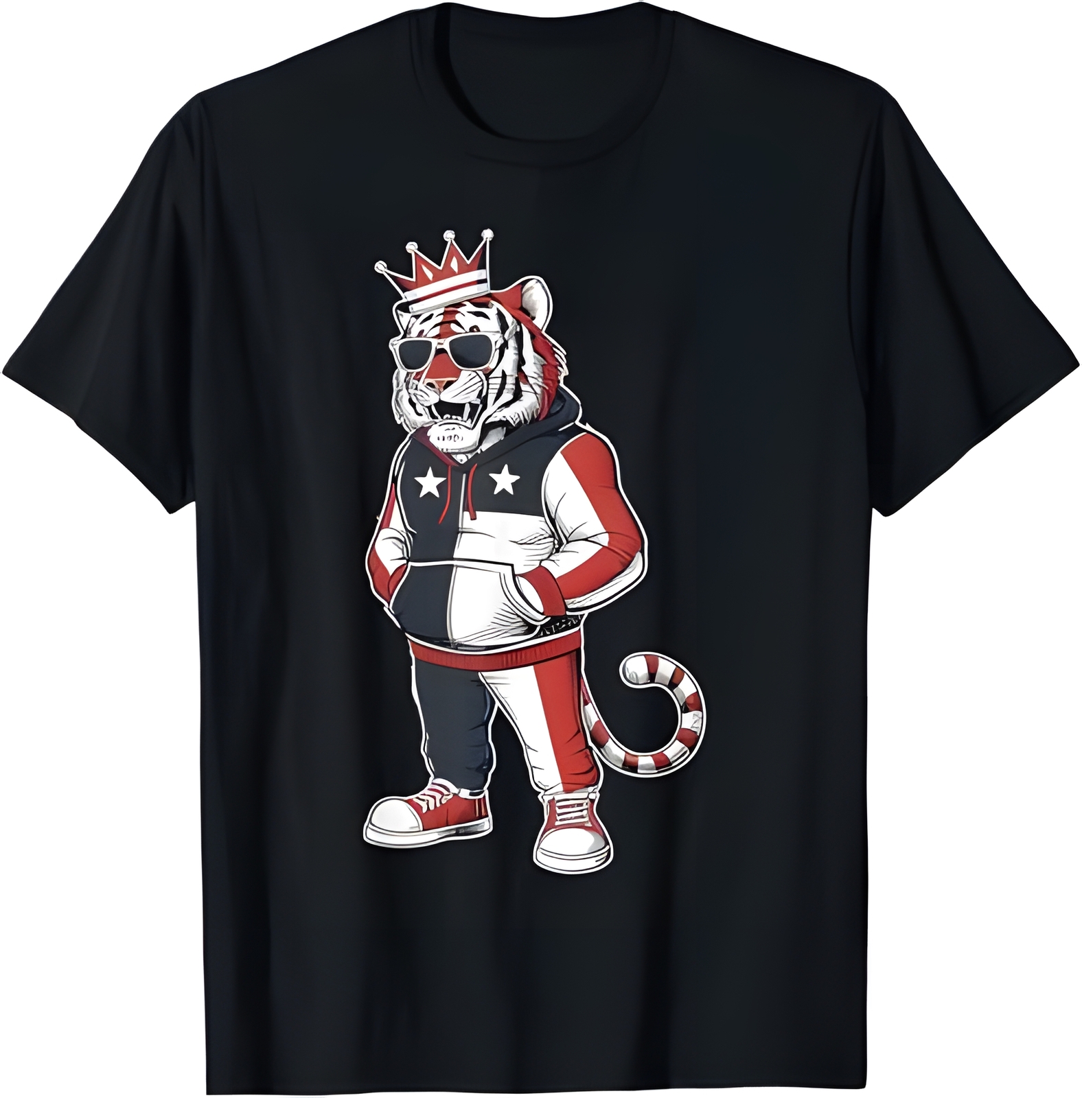 American Flag Tiger USA Patriotic Cool Tiger T-Shirt - Walmart.com
