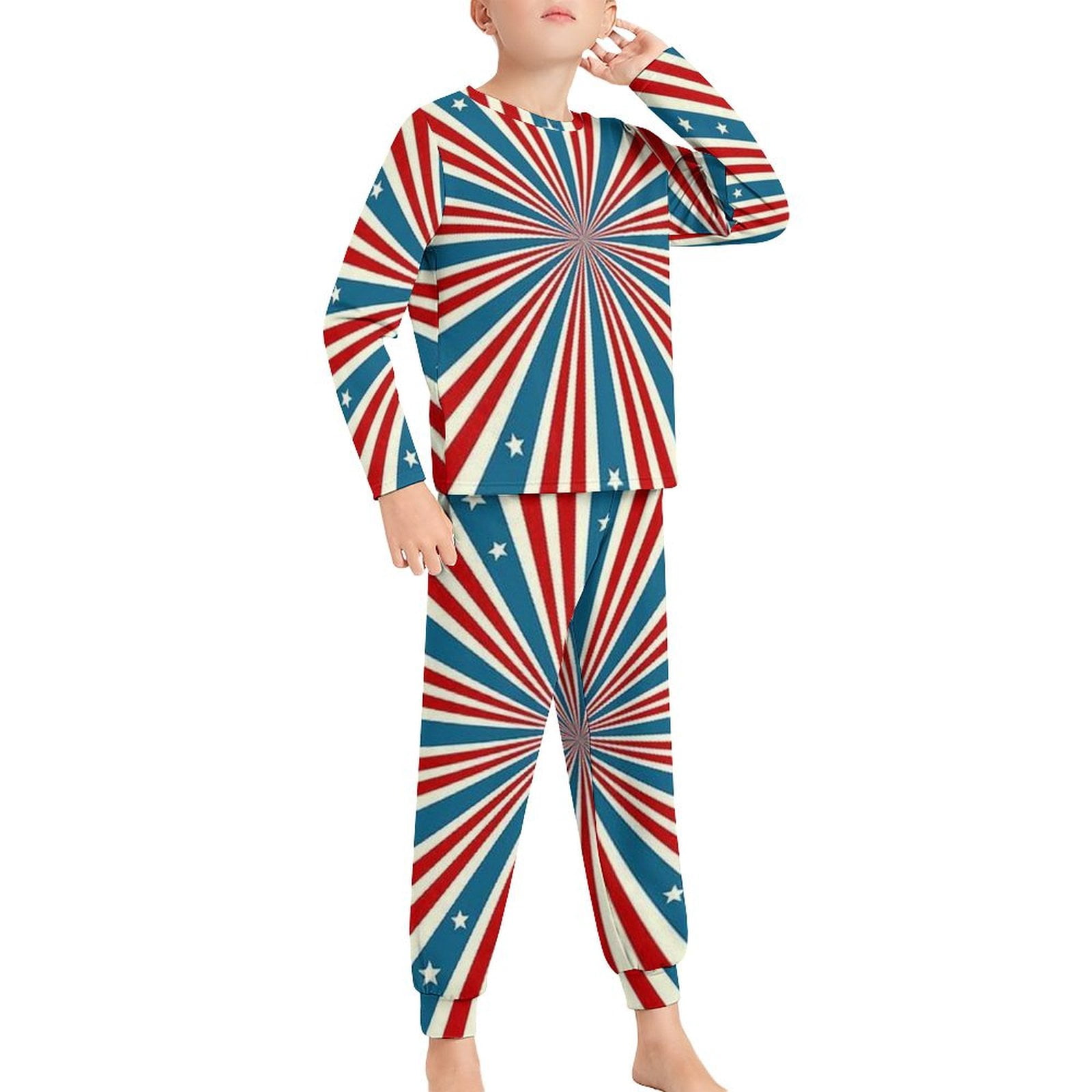 American Flag Toddler Kids Long Sleeve Top and Pants 2 Piece Cute ...