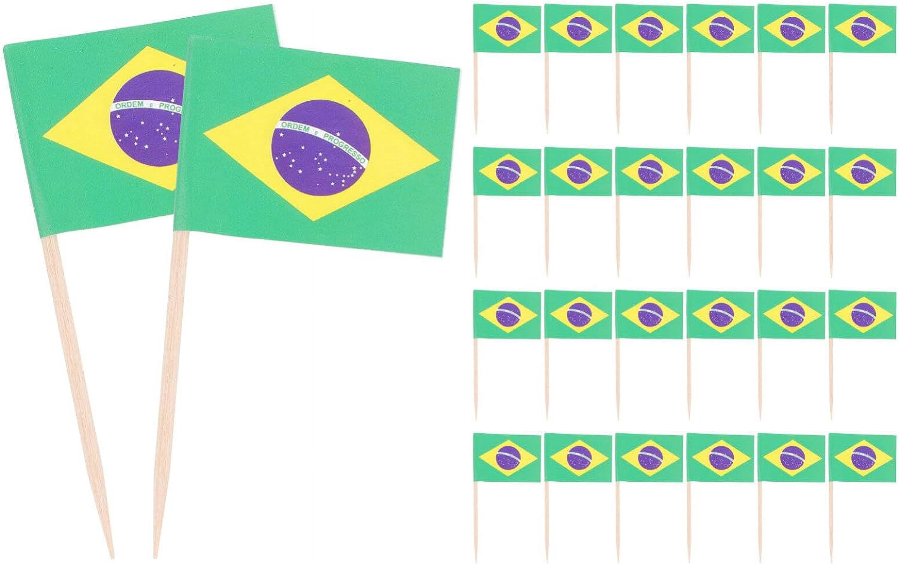 American Flag Toothpicks 100Pcs Brazil Flag Toothpick Flags Picks Tiny ...
