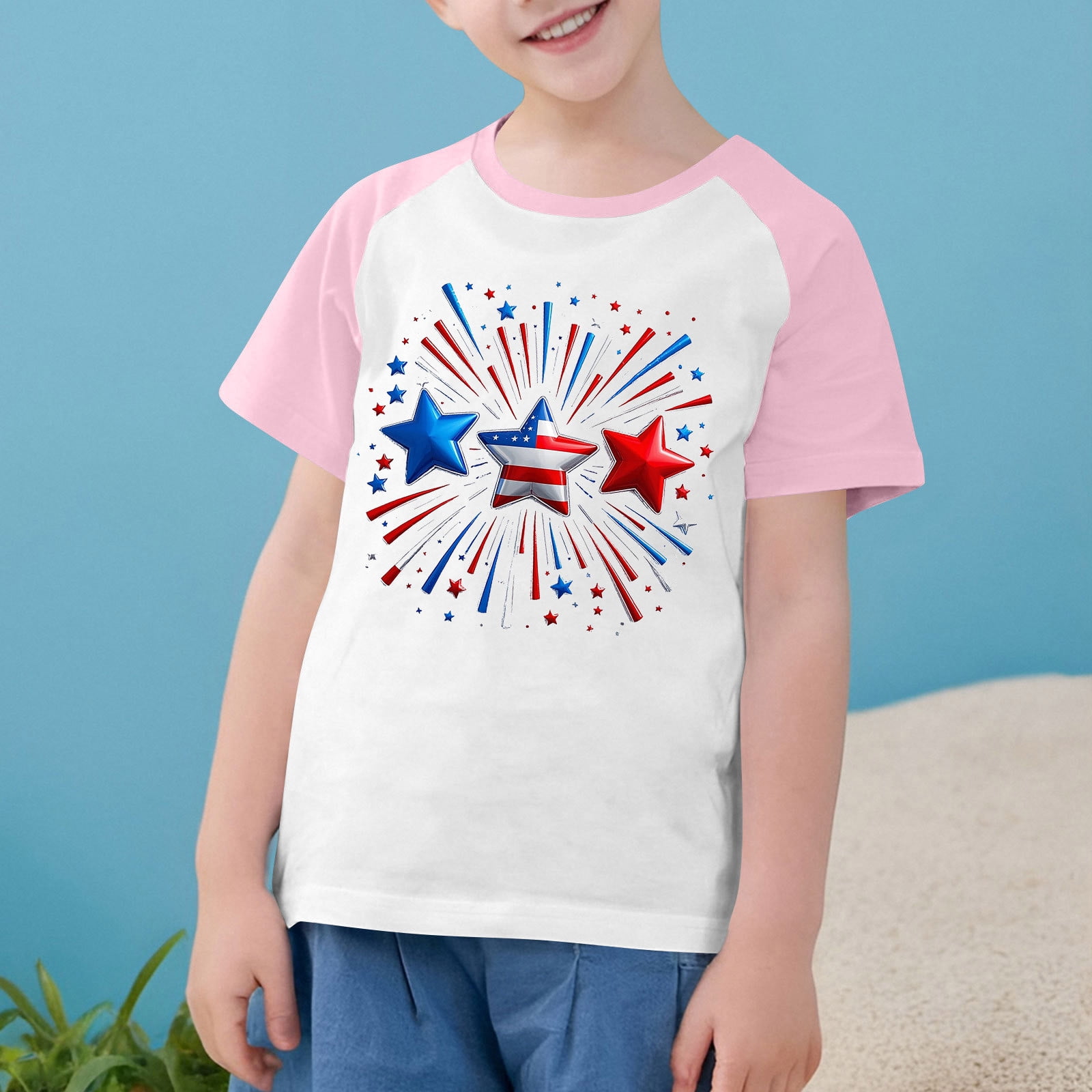 American Flag Tops For Toddler Boys Girls Independence Day Patriotic T ...