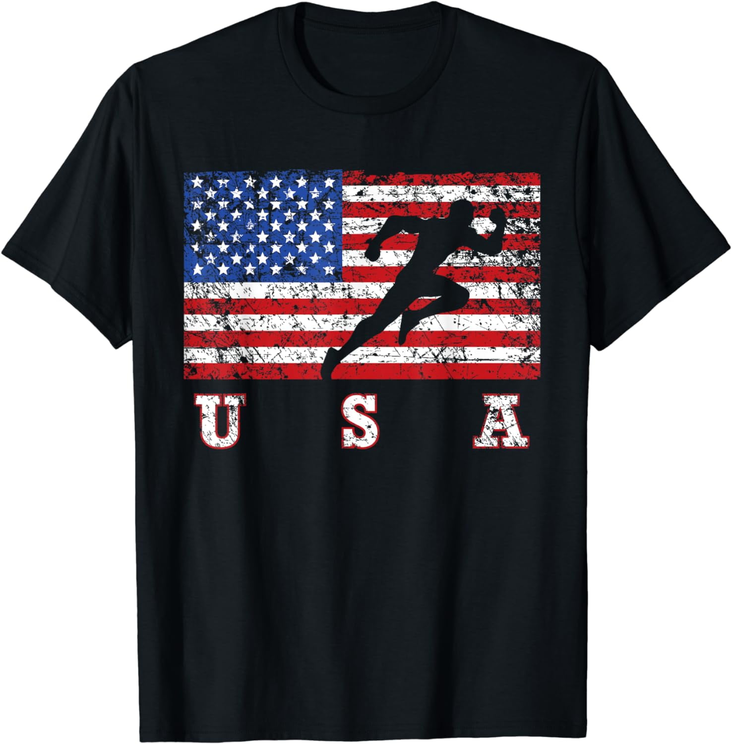 American Flag Track & Field USA Gift, Track Team T-Shirt - Walmart.com