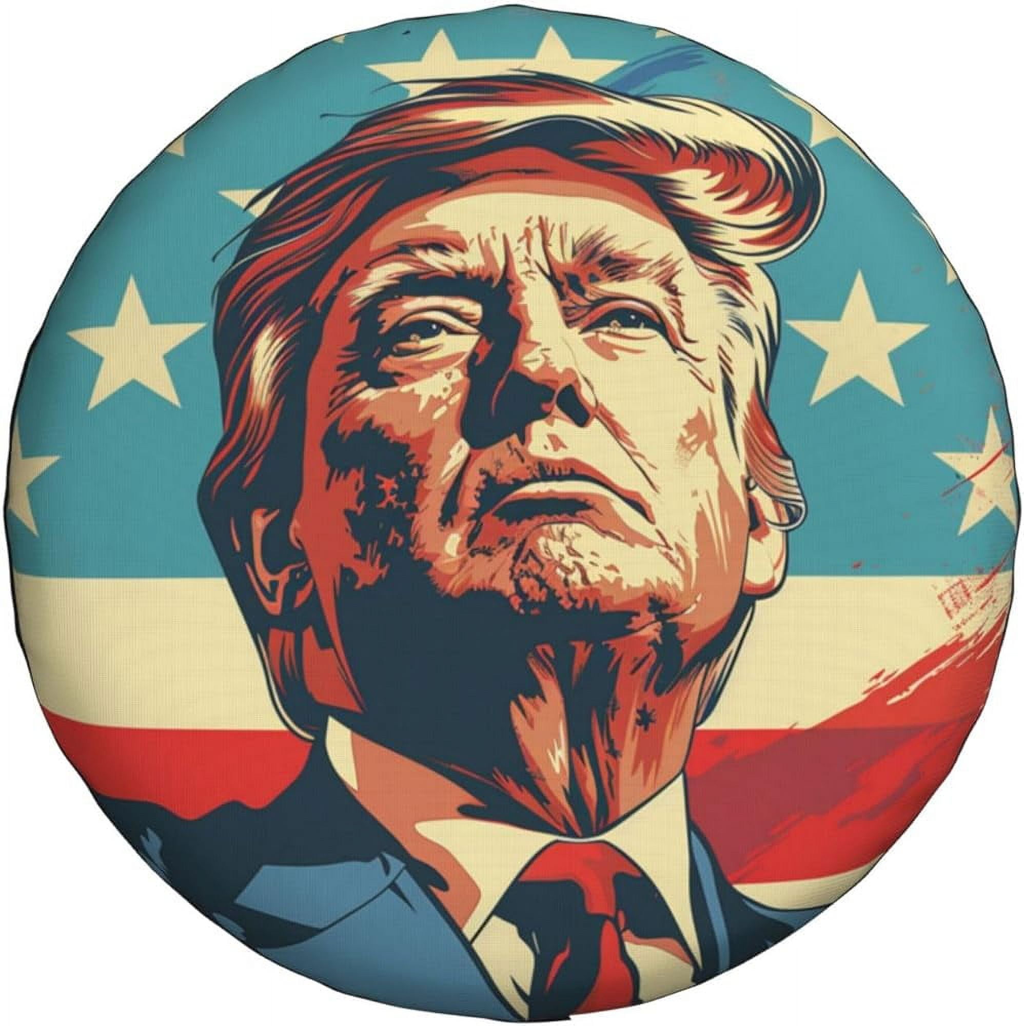 American Flag Trump Spare Tire Cover Weatherproof Wheel Protectors ...