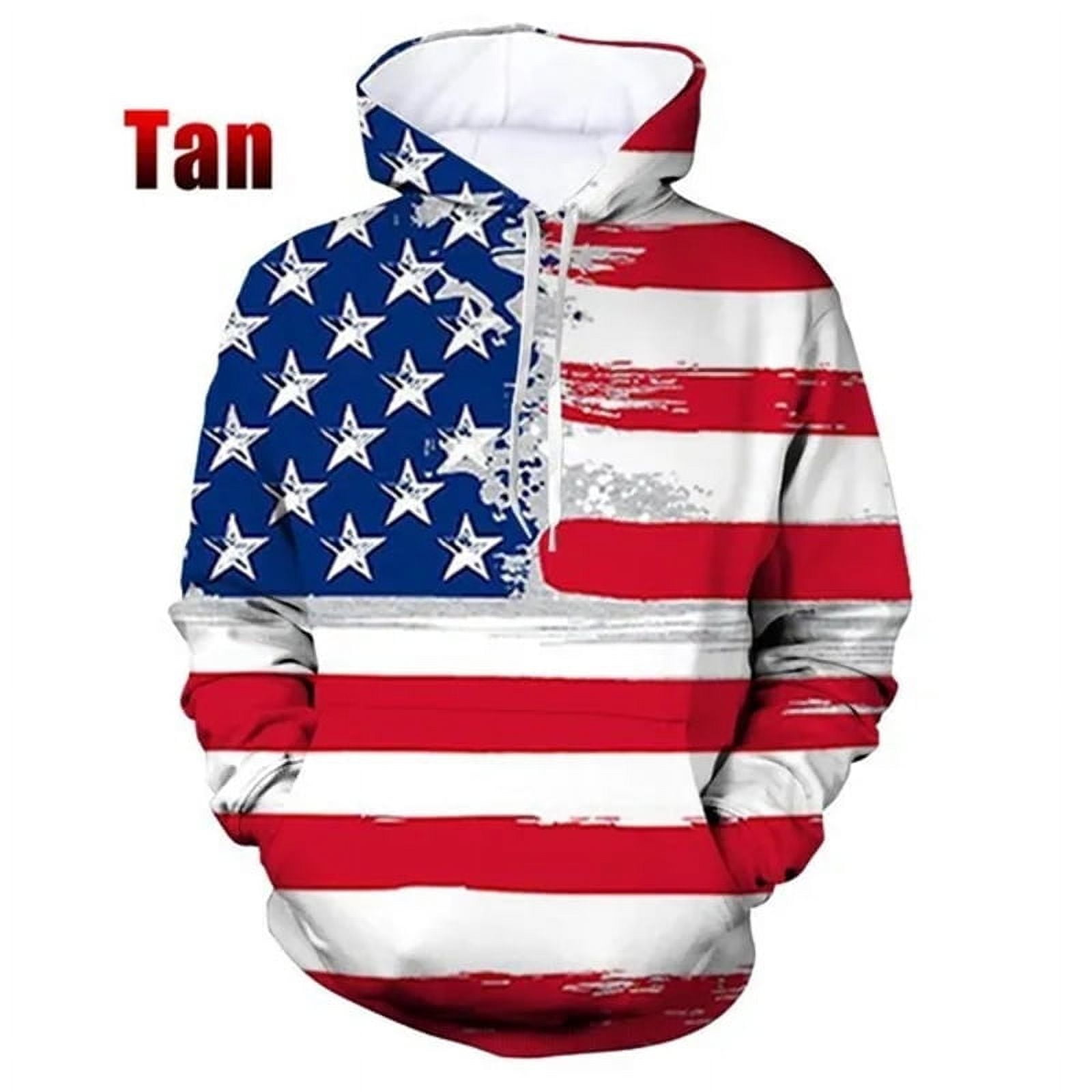 American Flag US Dream Emblem Hoodie Men Clothing 3D Printed USA Spirit ...
