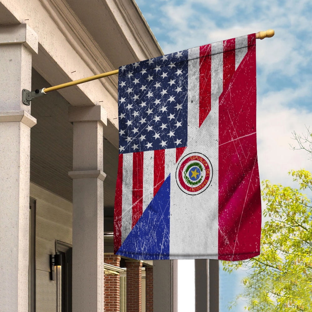 American Flag USA Paraguay Half American Friendship Paraguayan ...