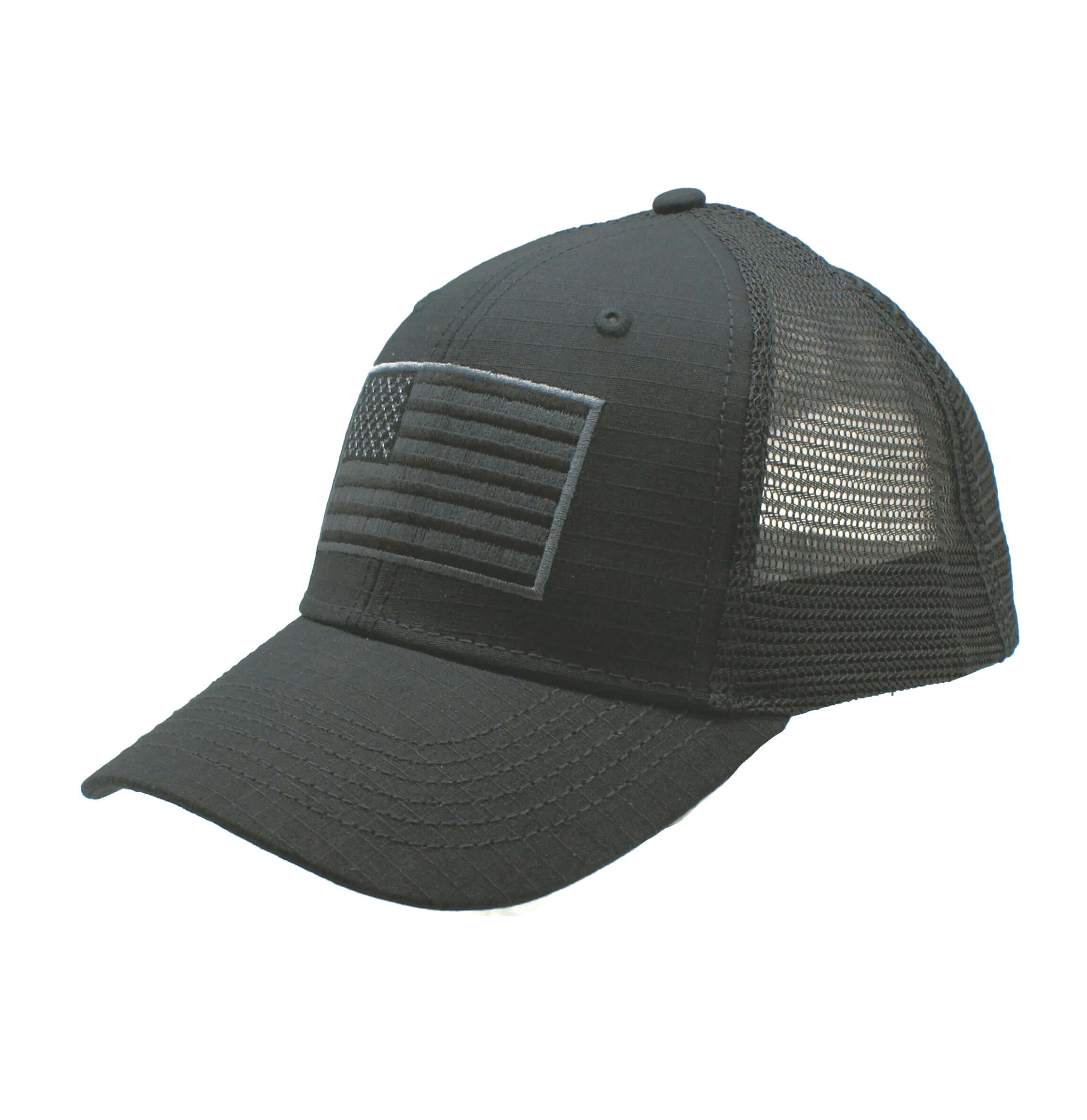 American Flag USA Patch Patriotic Trucker Style Ripstop Adjustable Mesh ...