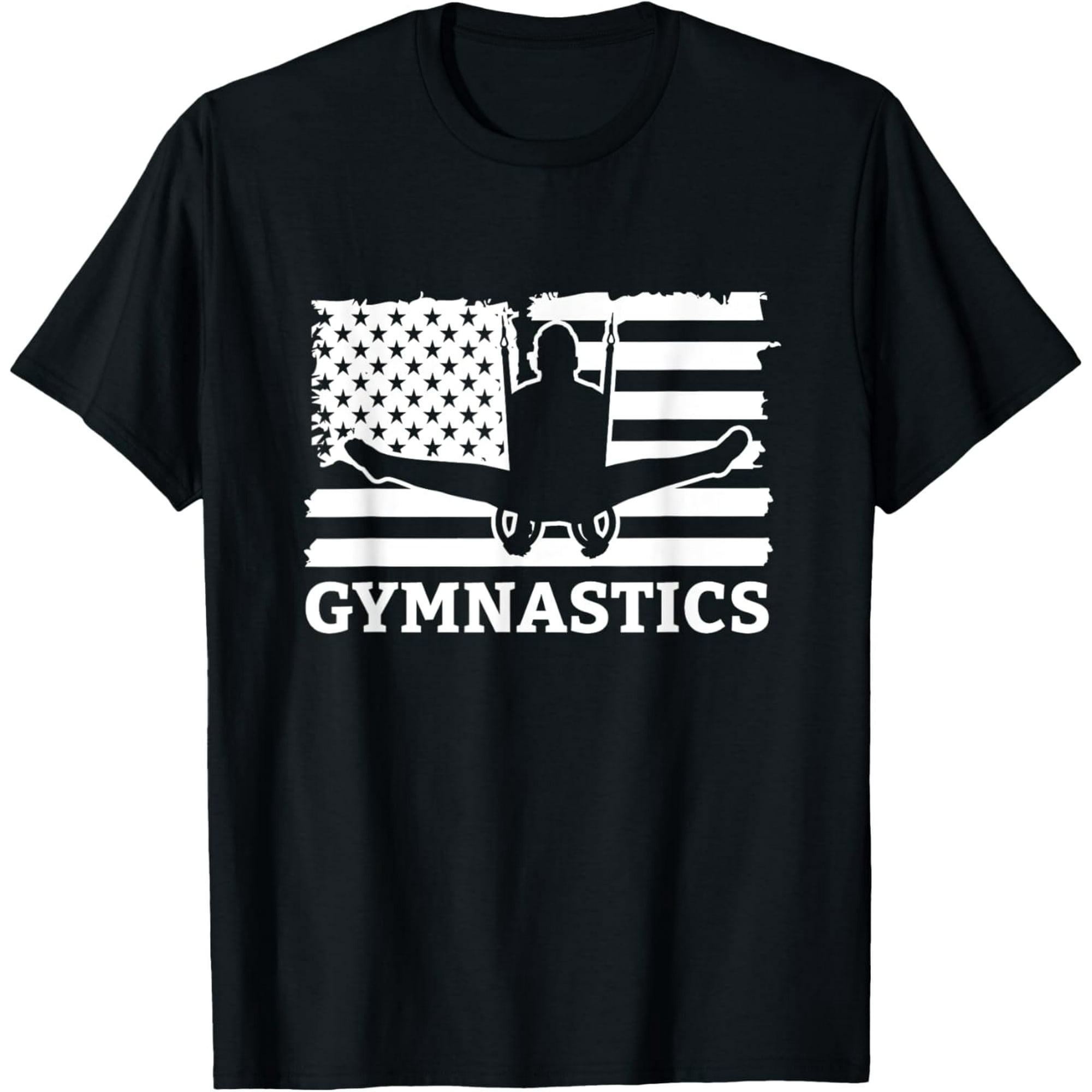 American Flag USA Patriotic Gymnastics Gymnastic Sports T-Shirt ...