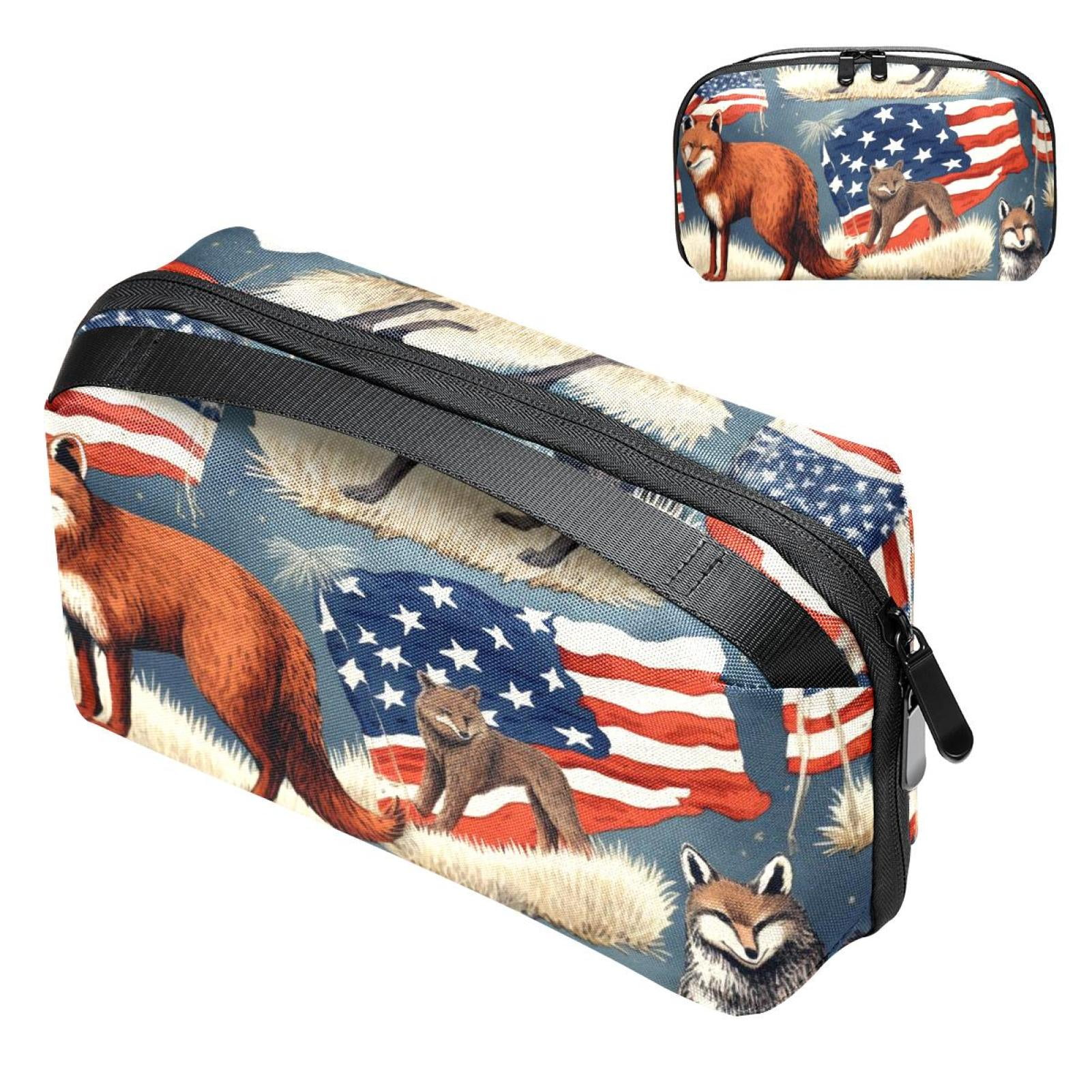 American Flag USB Organizer Oxford Cloth Waterproof Electronic Gadget ...