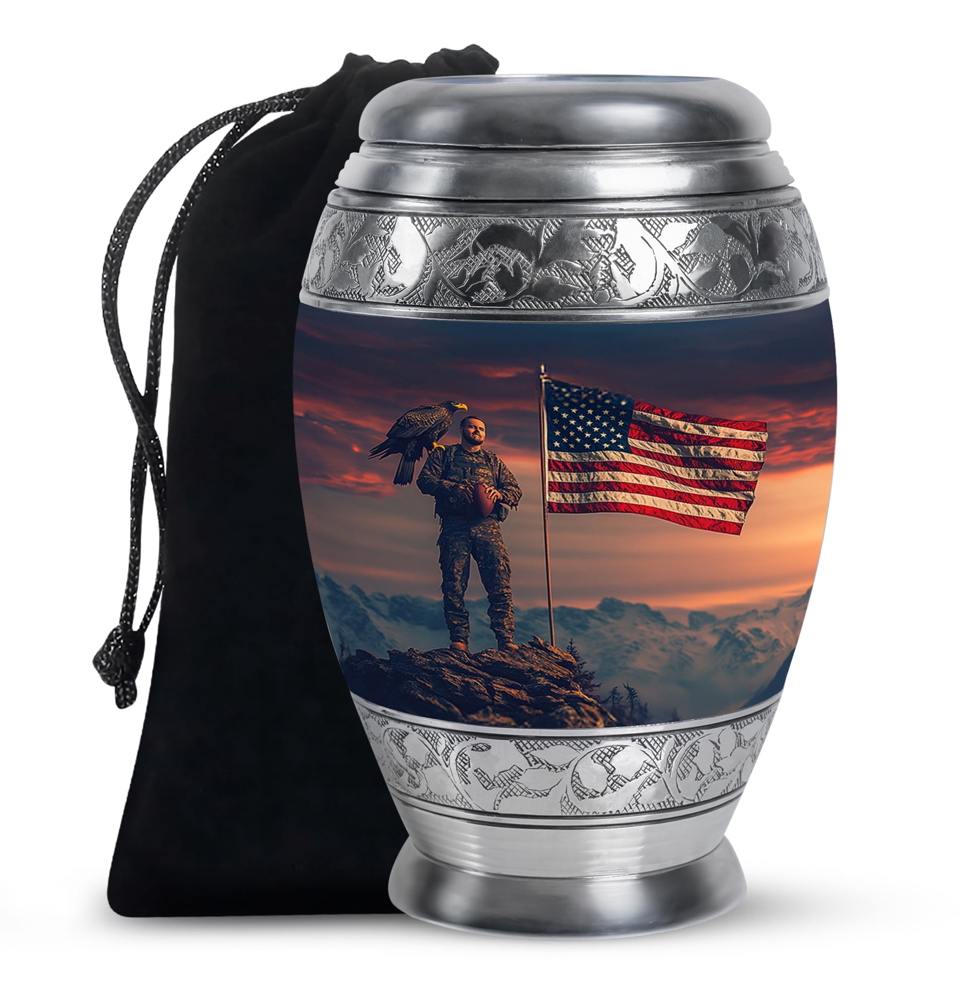 American Flag Urn, Large Urns for Human Ashes, Urns for Adult Human ...