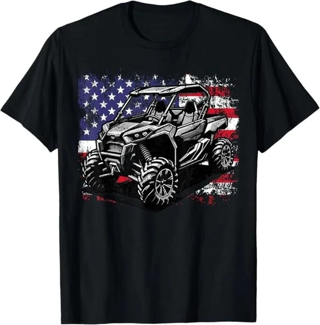 American Flag Utv Side By Side 4Th Of July Sxs Off Road T-Shirt ...