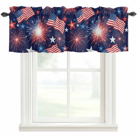 American Flag Valances for Windows Farmhouse Kitchen Curtains Valances ...