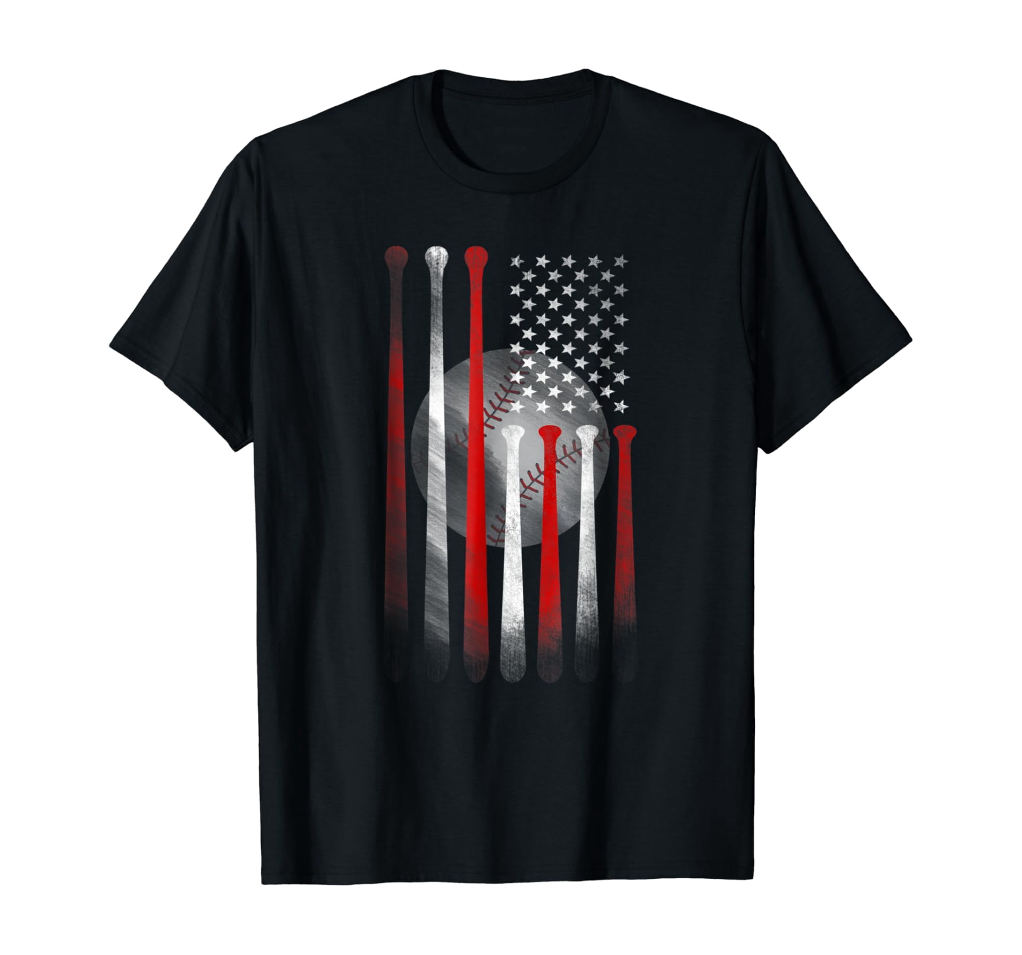 American Flag Vintage Baseball Flag T-Shirt, Dad, Mom Tee - Walmart.com