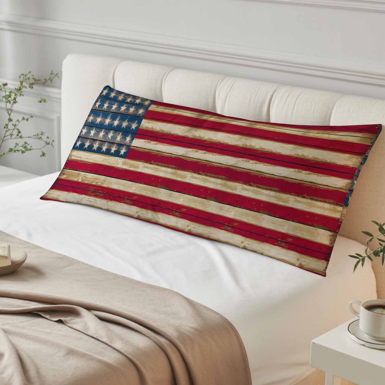 American Flag Vintage Body Pillow Cover, Pillowcase Protectors with ...
