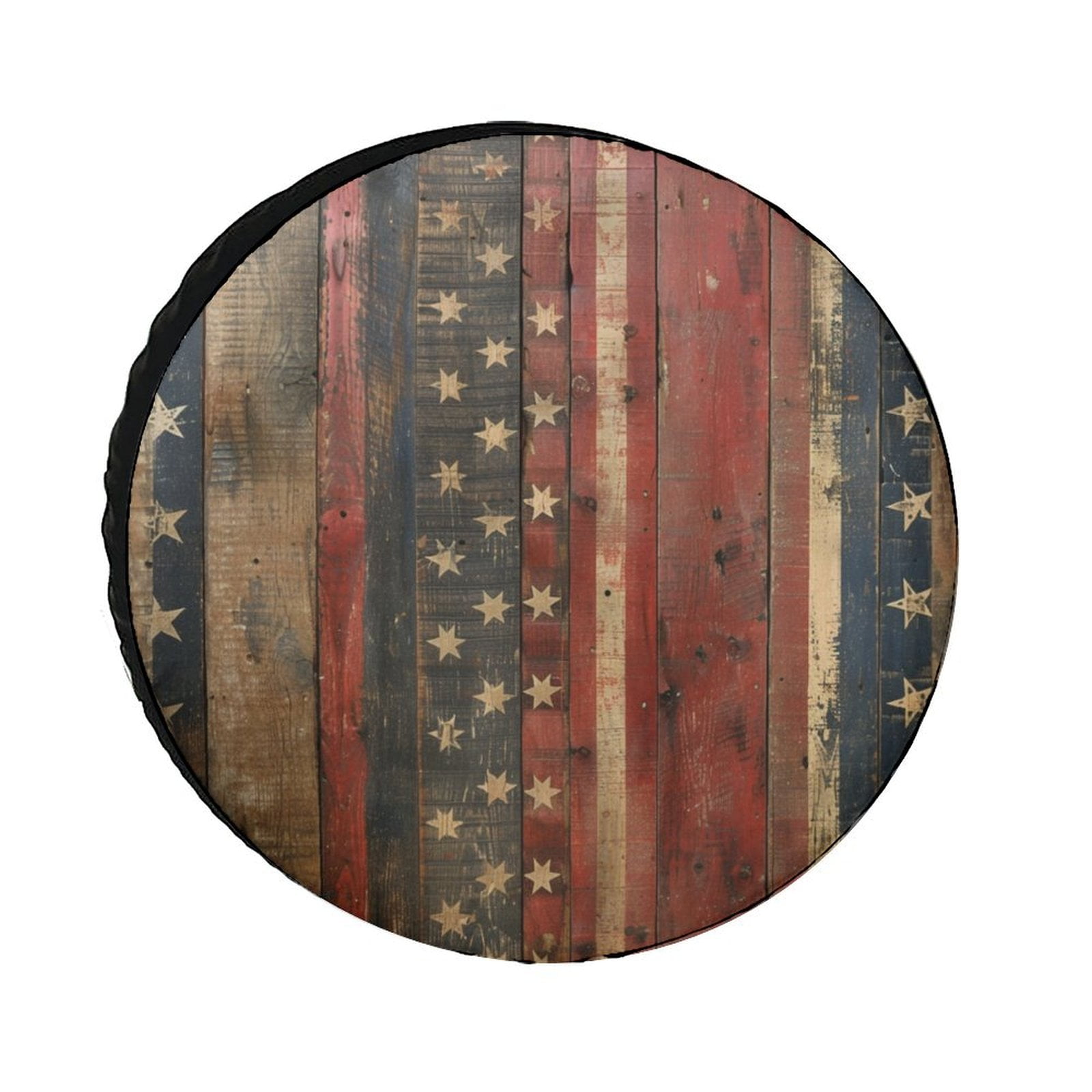 American Flag Vintage Camping Spare Tire Cover Memorial Day Wheel Tire ...