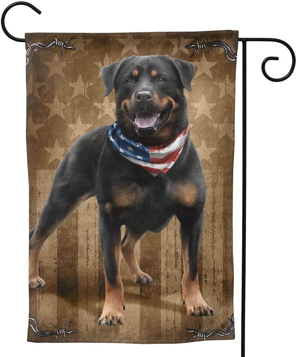 American Flag Vintage Rottweiler Cute Dog Themed Outside Decorations Welcome Party Ornament ...
