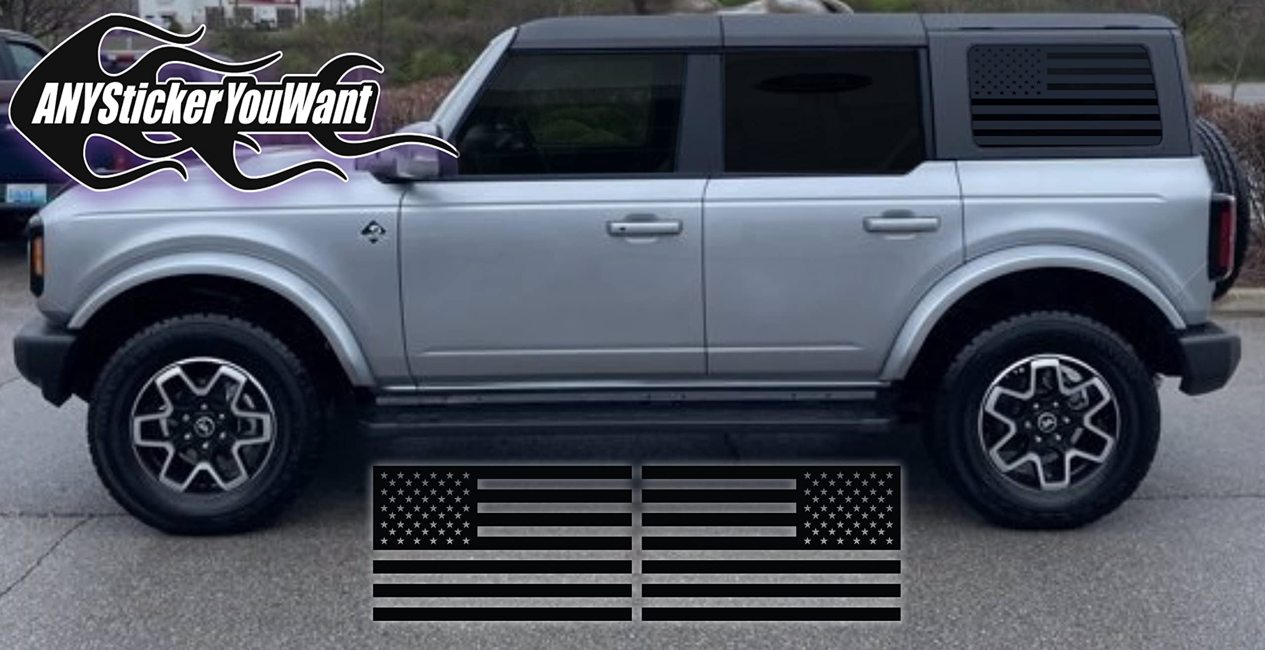 American Flag Vinyl Decal Window Stickers Compatible with and Fits Ford ...