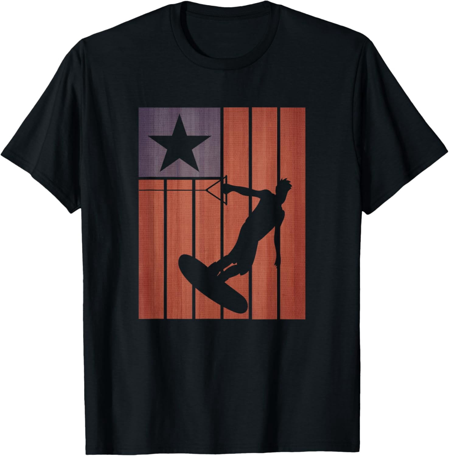 American Flag Wakeboarding T Shirt Wakeboarder T-Shirt - Walmart.com