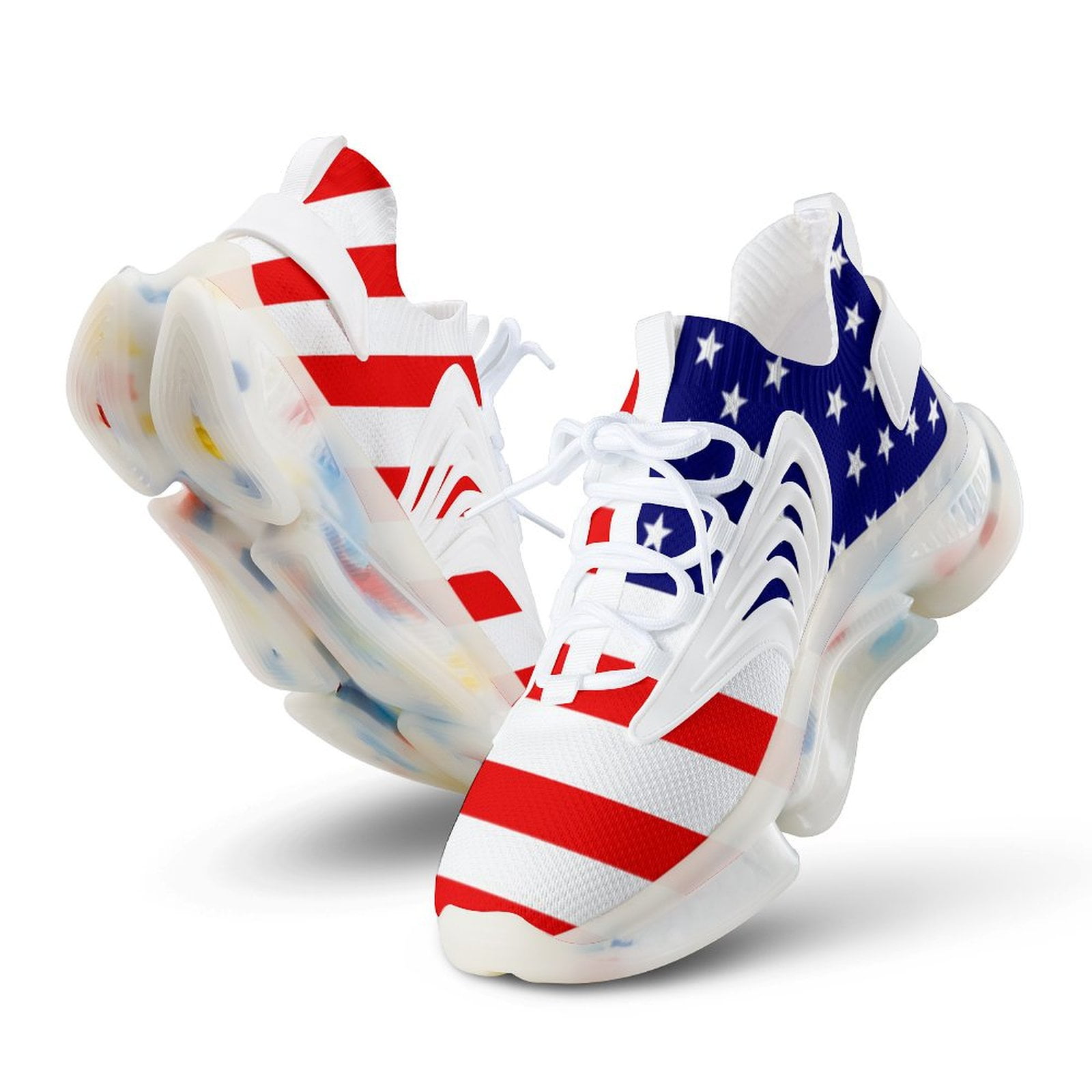 American Flag Walking Shoes for Men Woman Lightweight Tennis Fashion ...