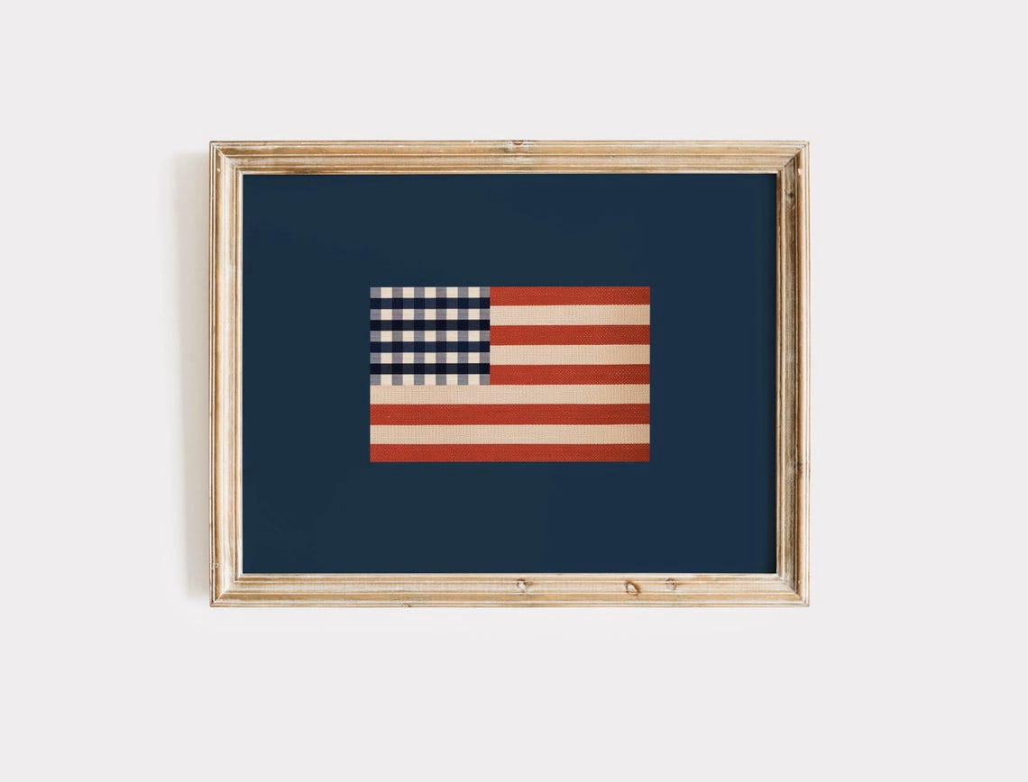 American Flag Wall Art 4Th Of July Decor Patriotic Independence Day Red ...