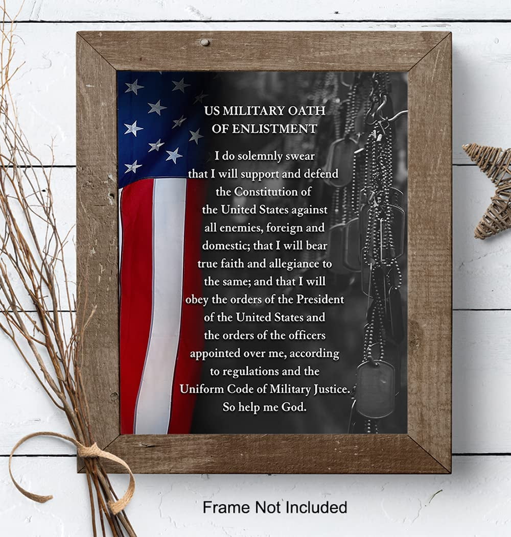 American-Flag-Wall-Art---Military-Oath-of-Enlistment---Patriotic-Home ... American-Flag-Wall-Art---Military-Oath-of-Enlistment---Patriotic-Home ...