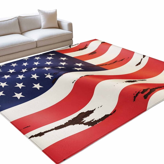 American Flag Washable Rug 3x5 Area Rug for Living Room Bedroom Non ...
