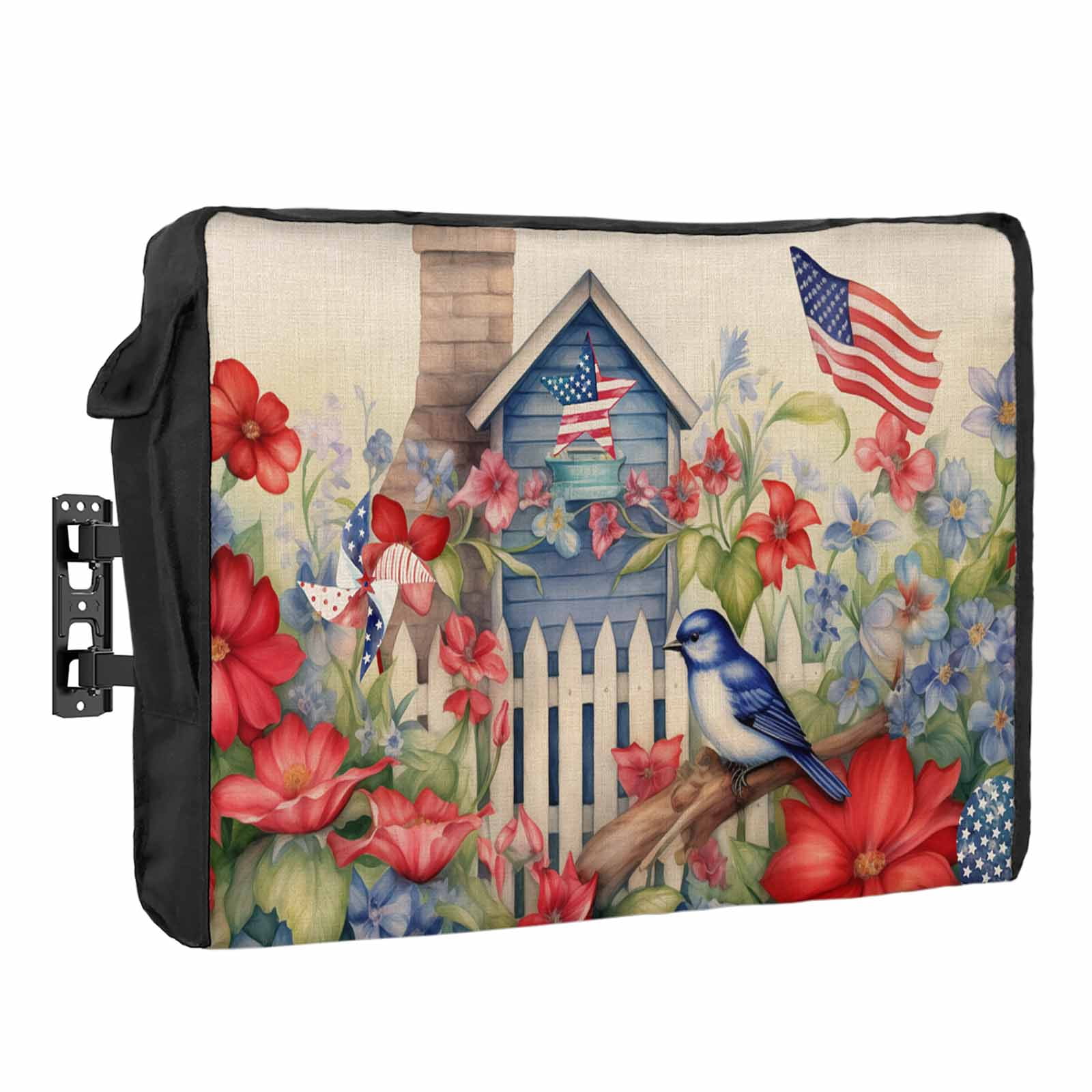 American Flag Waterproof Outdoor TV Cover, Independence Day Star Bird ...