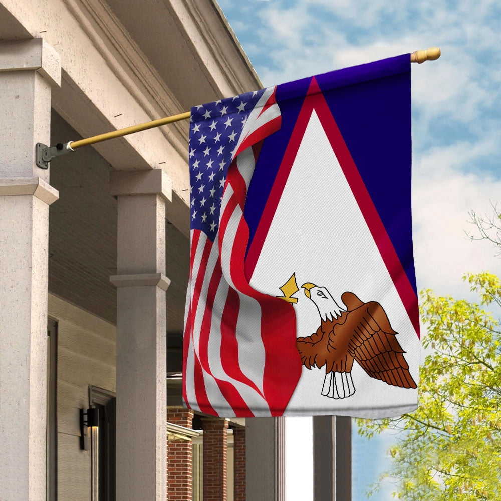 American Flag Waving Show American Samoa Flag American Samoan American ...