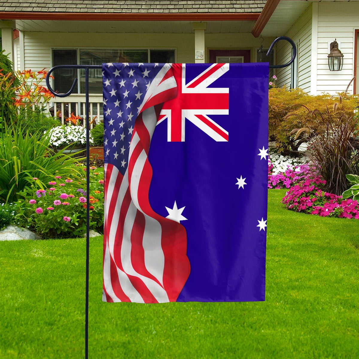 American Flag Waving Show Australia Flag Australian American Friendship ...